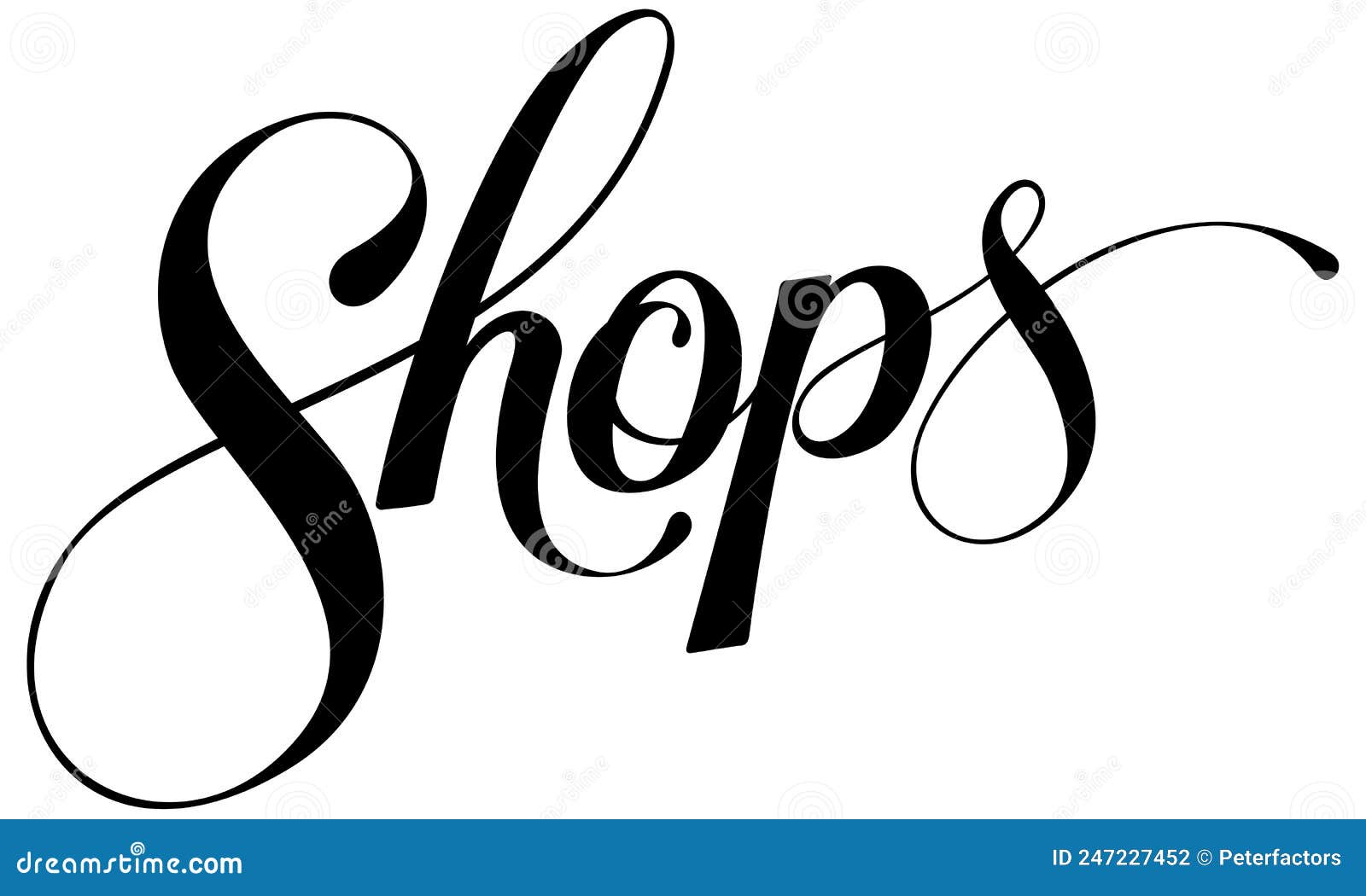 Shops - Custom Calligraphy Text Stock Vector - Illustration of swirl ...