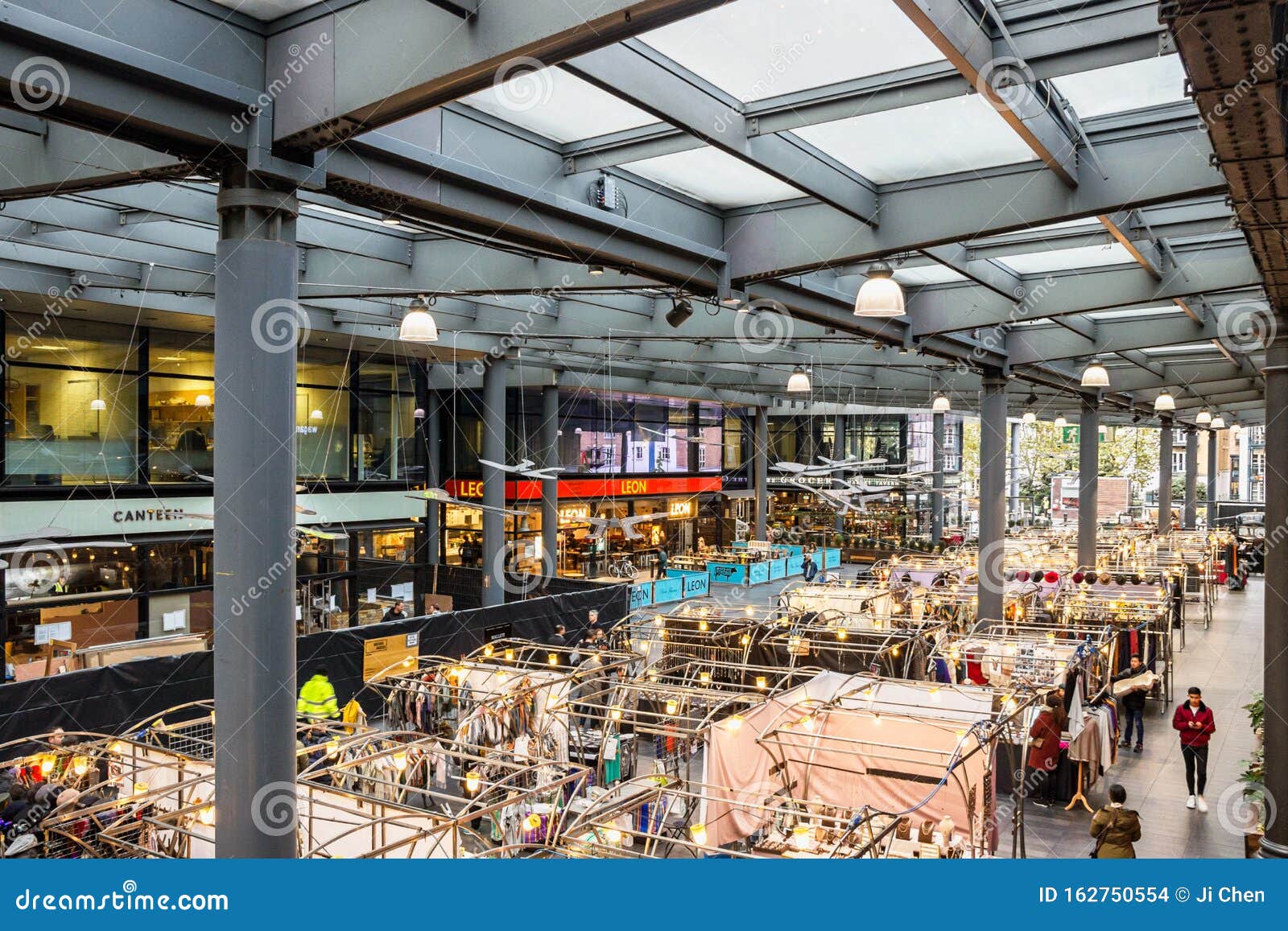Shops in Old Spitalfields Market in London Editorial Stock Image ...