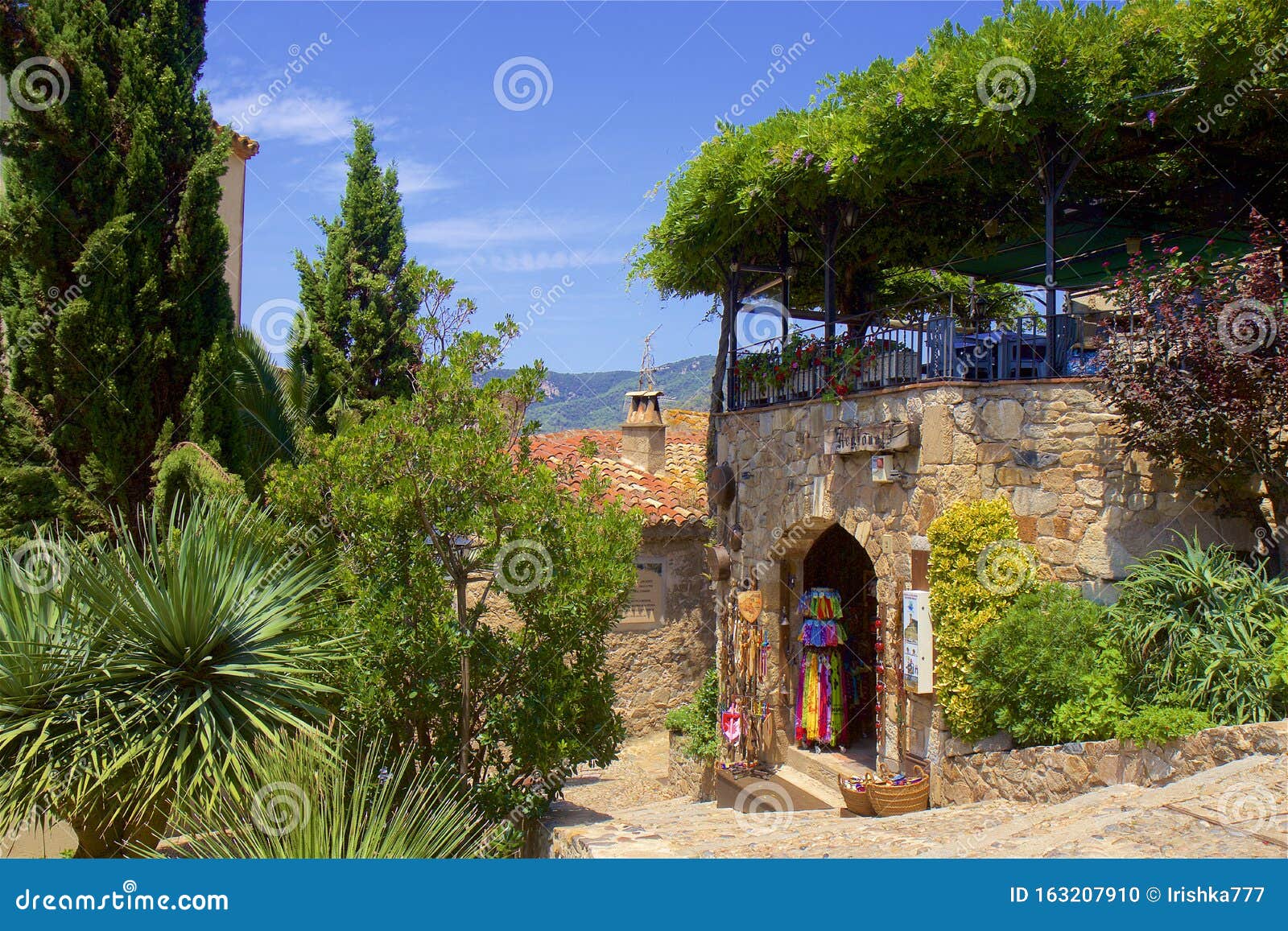 Shops in the Old Town in Tossa De Mar, Spain Editorial Image - Image of ...