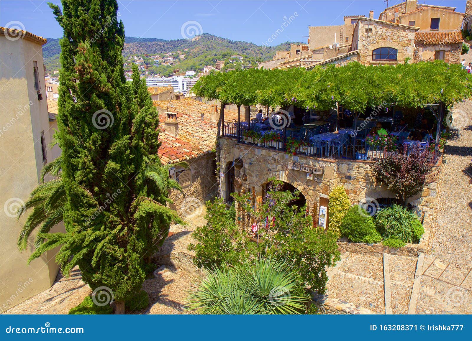 Shops in the Old Town in Tossa De Mar, Spain Editorial Photo - Image of ...