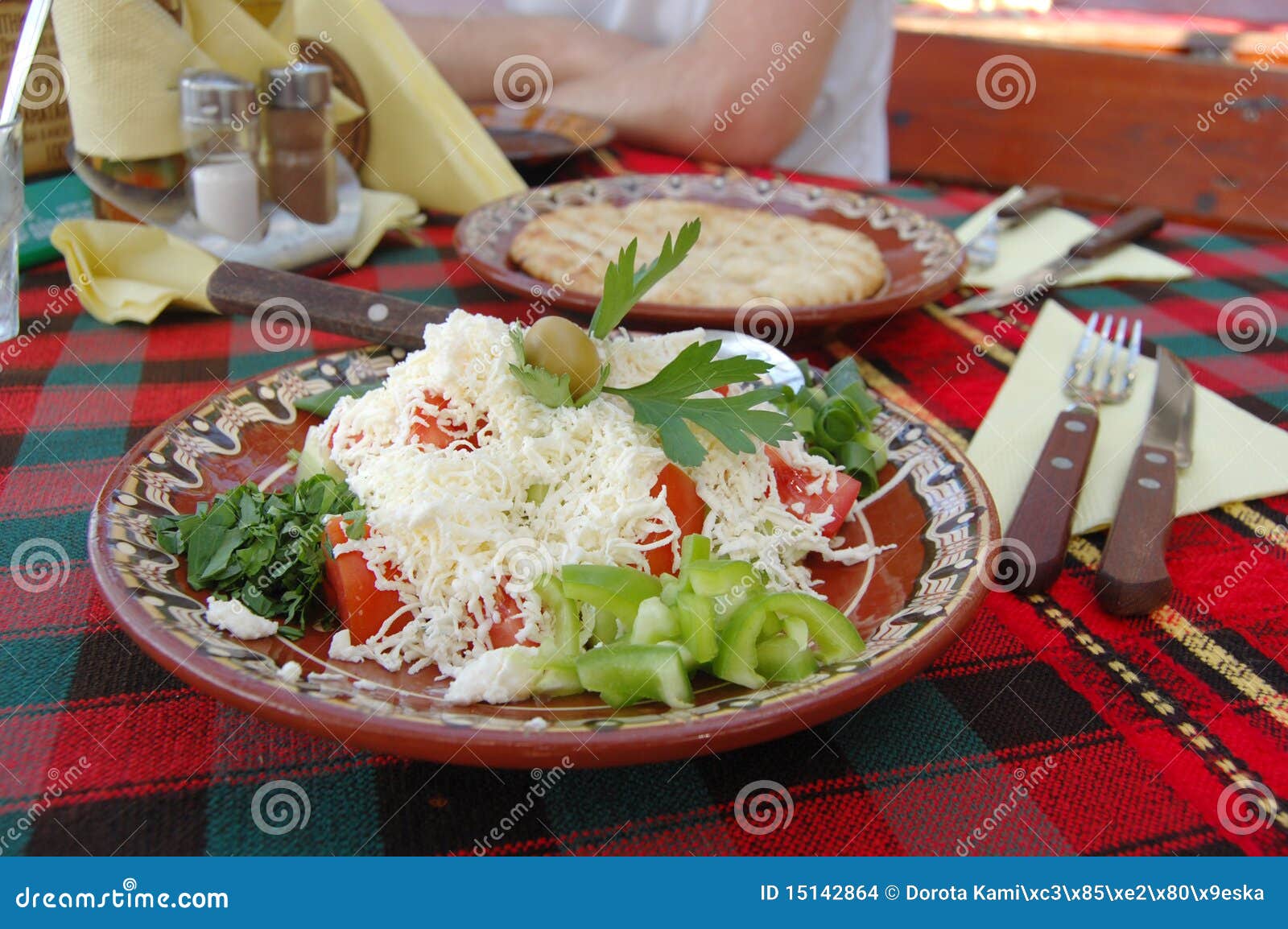 Shopska salad stock photo. Image of ornament, dinner - 15142864