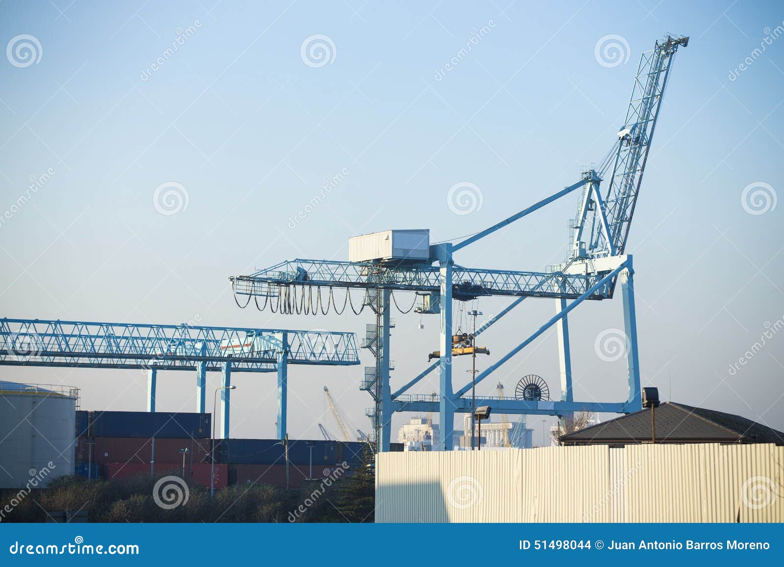 Shore Crane Loading Containers Stock Photo - Image of loading, global ...