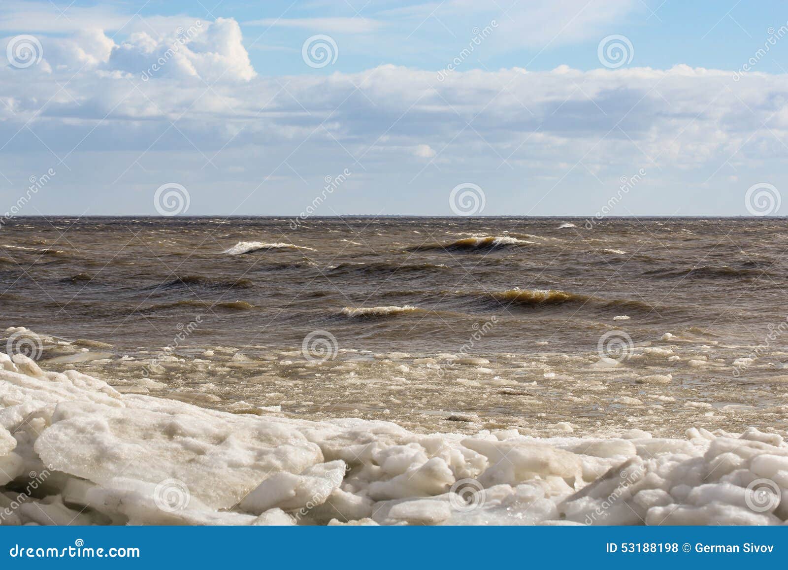 Shore ice stock photo. Image of surf, waves, coastline - 53188198