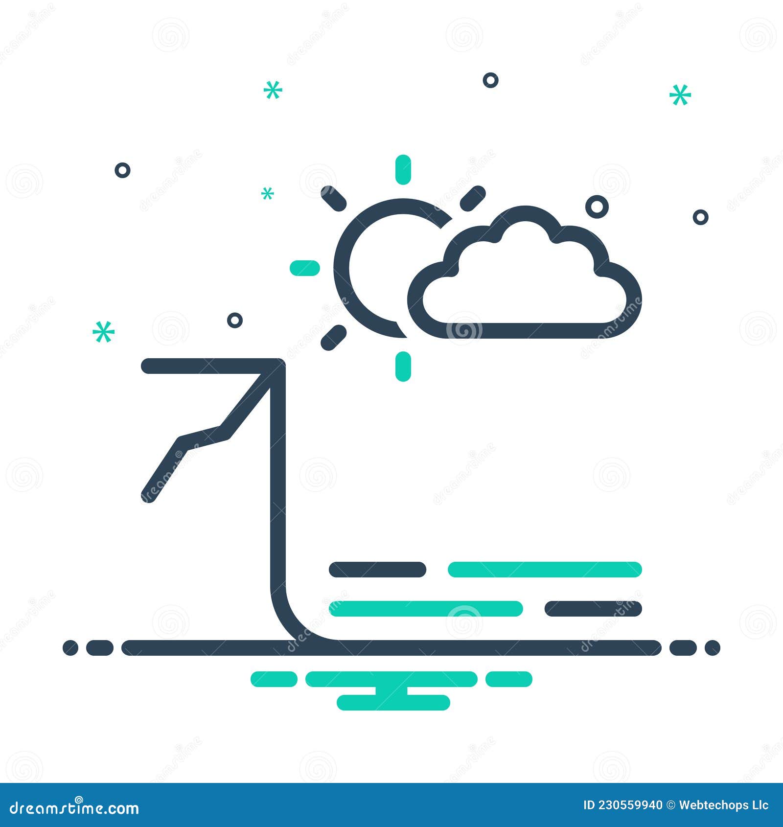 Mix Icon for Shore, Basis and Riverbank Stock Vector - Illustration of ...
