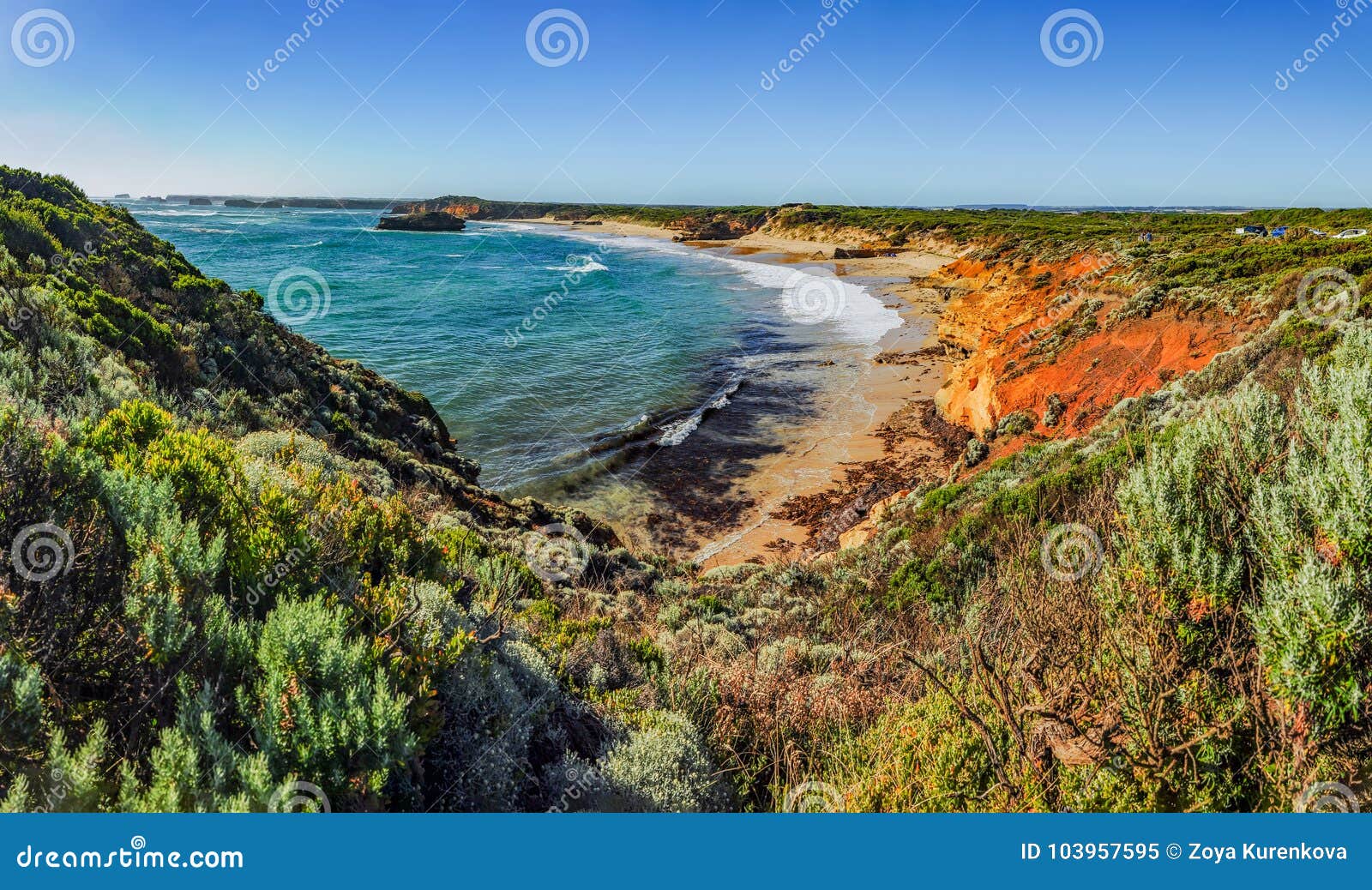 Shore of the Pacific ocean stock image. Image of travel - 103957595