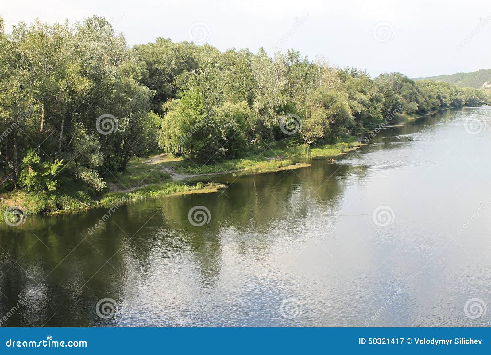 Shore of the Plains River in the Countryside Stock Image - Image of ...