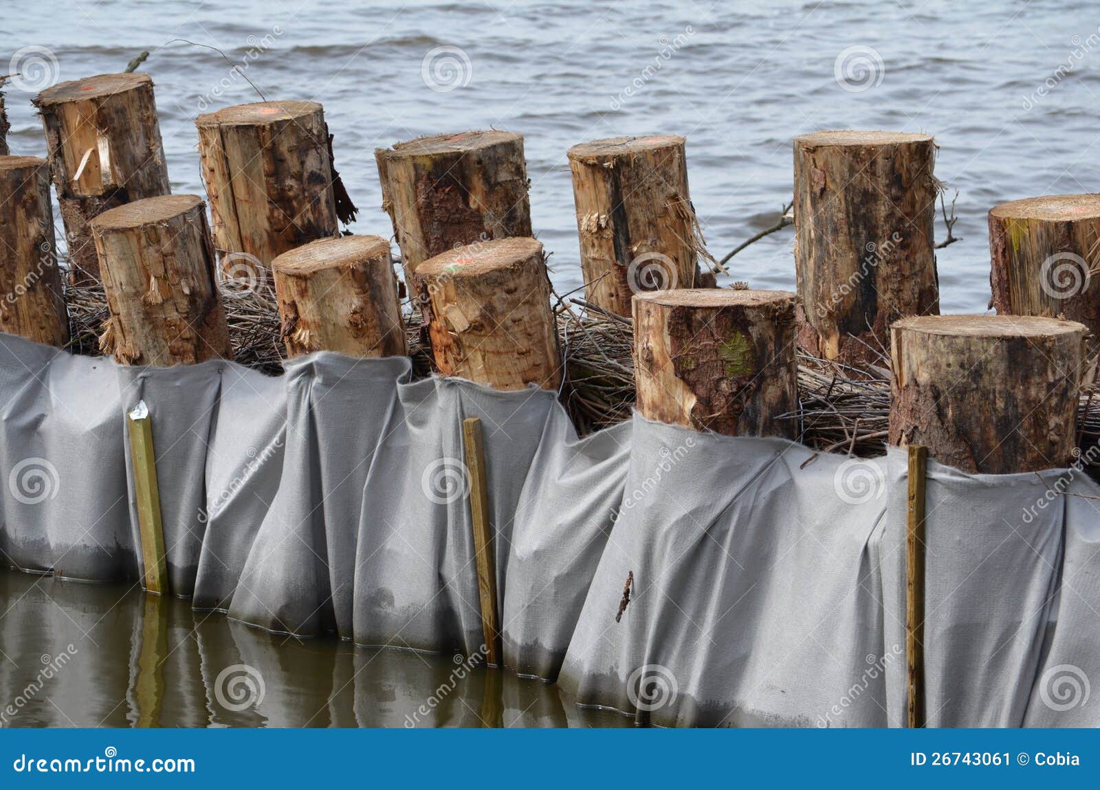 Shore protection at a lake stock image. Image of rivers - 26743061
