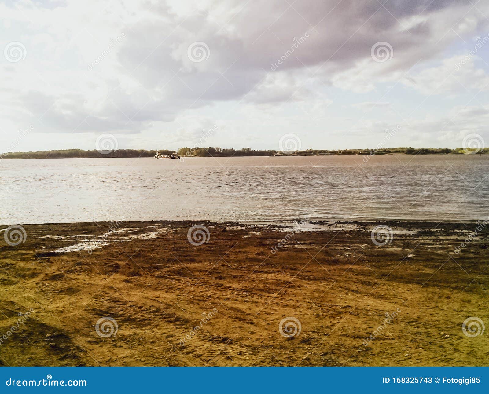 The Shore of the River. Northern Rivers of Siberia Stock Image - Image ...