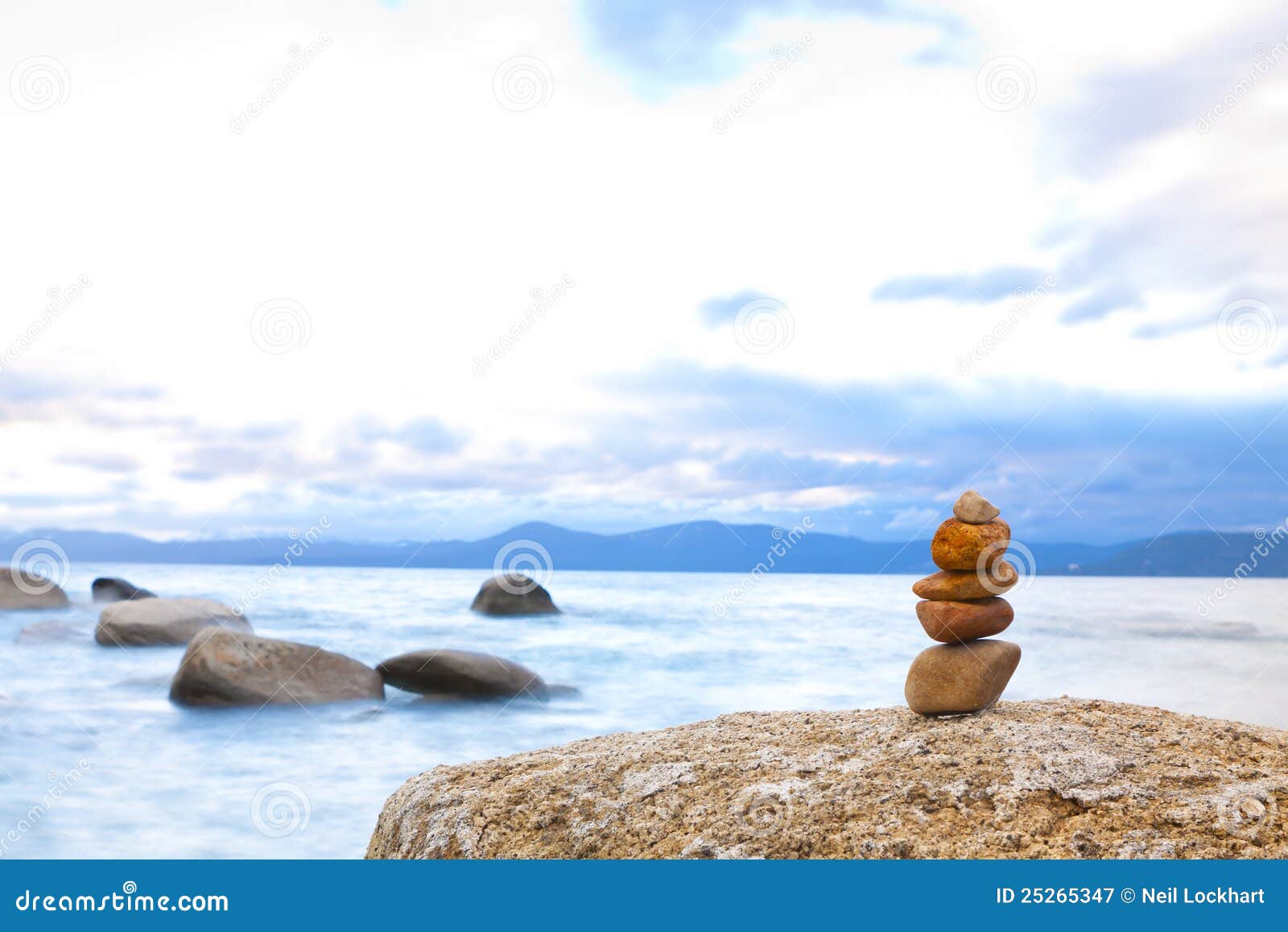 Shore Zen Stone Stack stock image. Image of nature, build - 25265347
