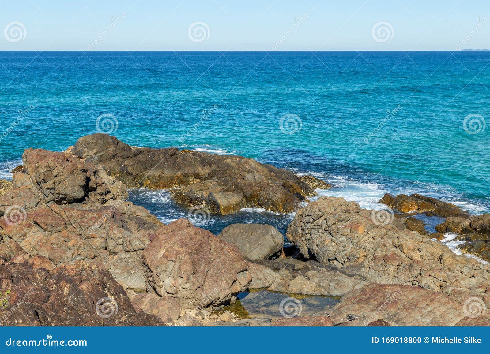Small Rockpools Created in Rocky Shoreline Stock Photo - Image of clean ...
