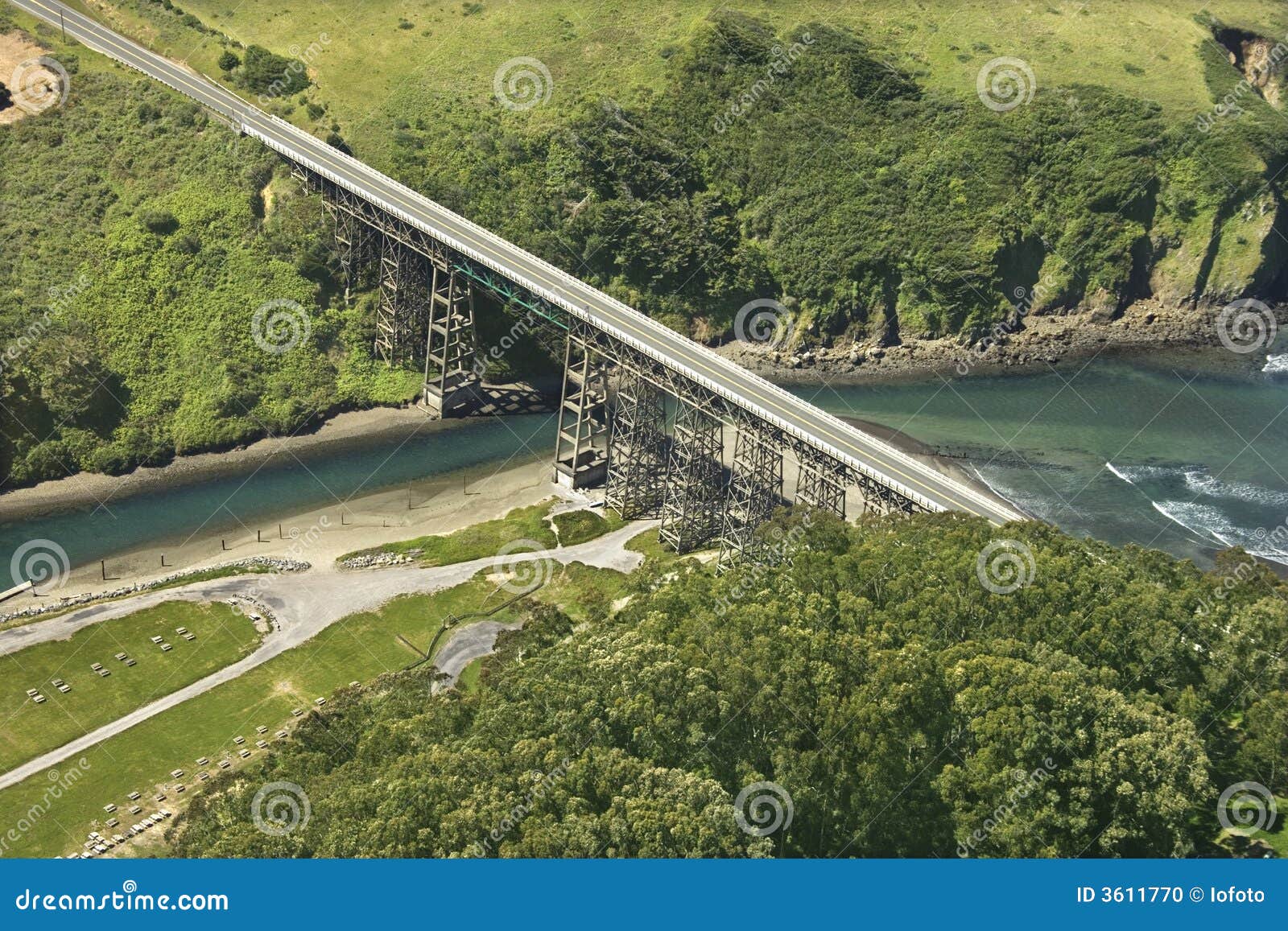 Highway Bridge, Connection To The Road With An Expansion Joint. Royalty ...