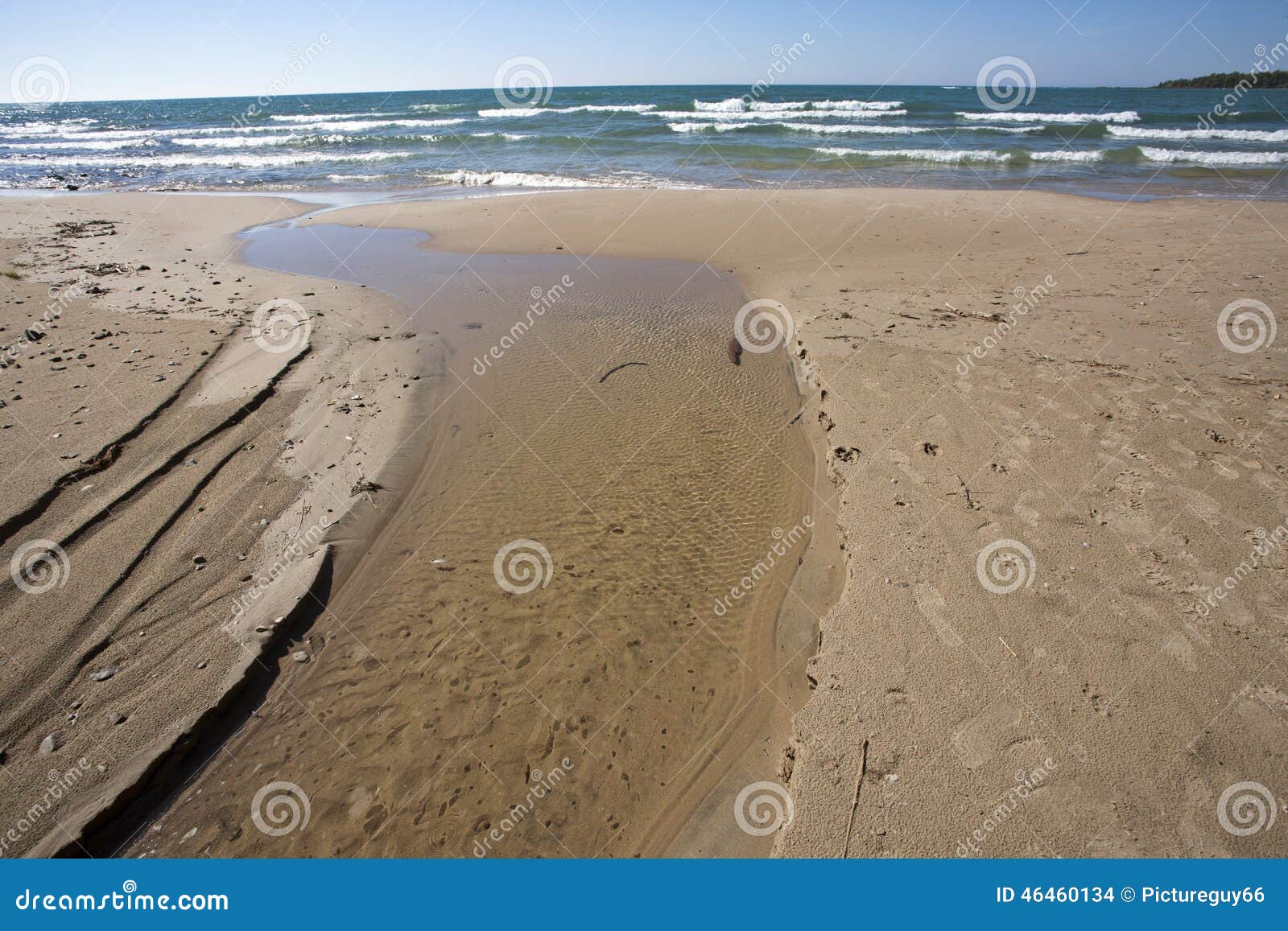 Shoreline Lake Huron stock photo. Image of shore, coastline - 46460134