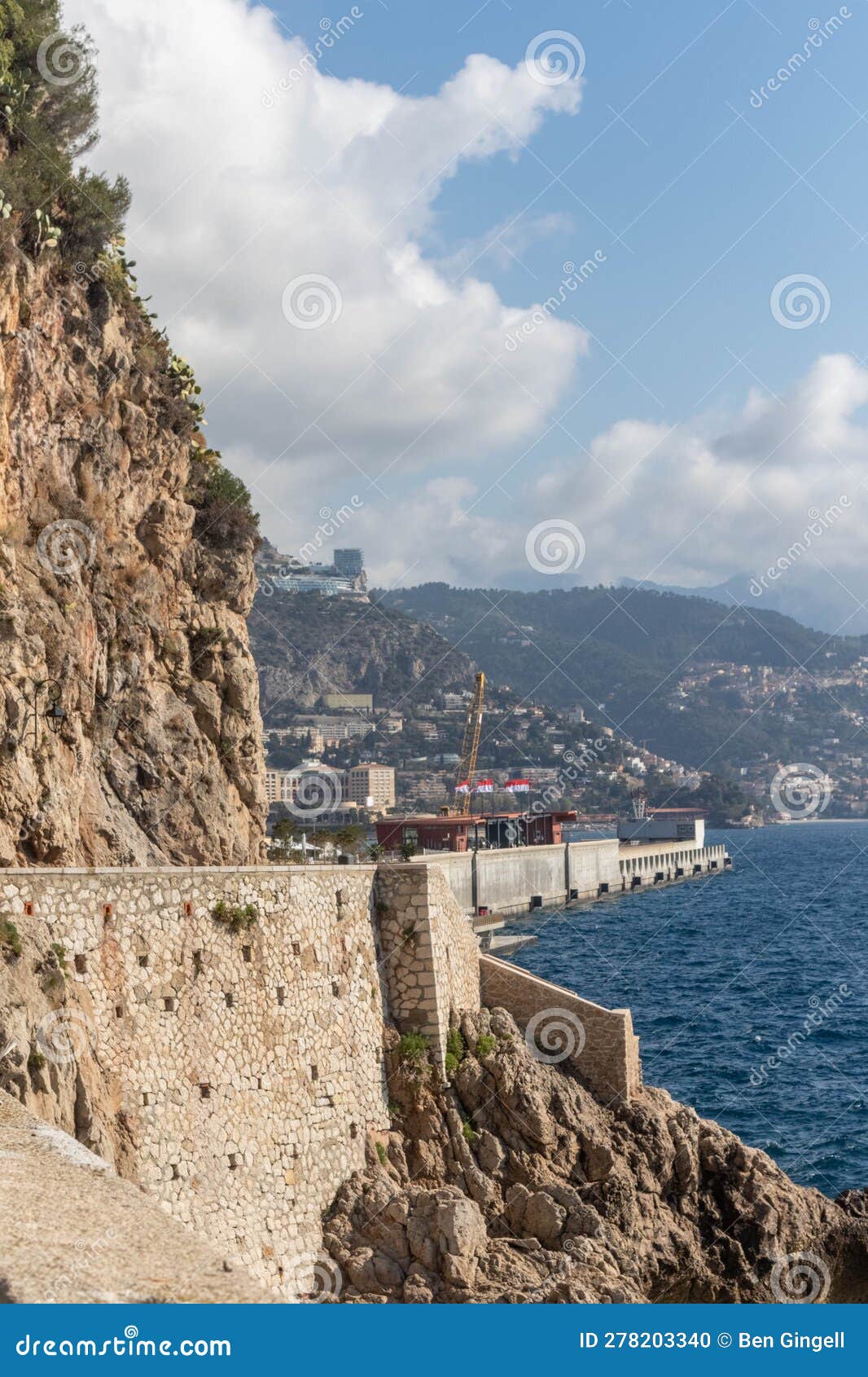 The Shoreline of the Rock of Monaco Editorial Image - Image of vacation ...