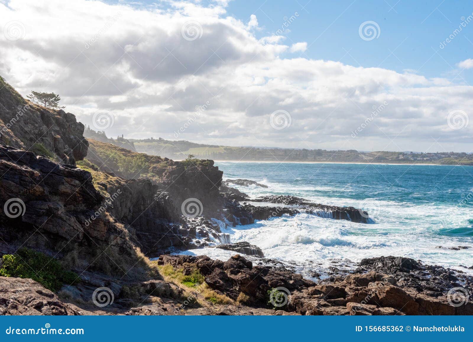 Kiama shoreline stock photo. Image of kiama, landscape - 156685362