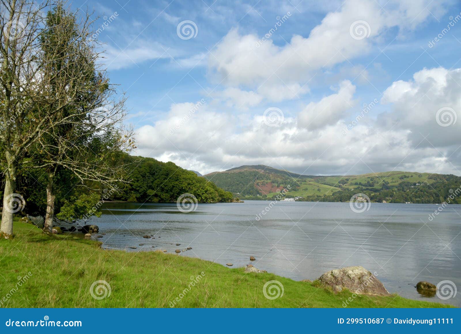 Shore of Windermere at Wray Castle Stock Image - Image of resort ...