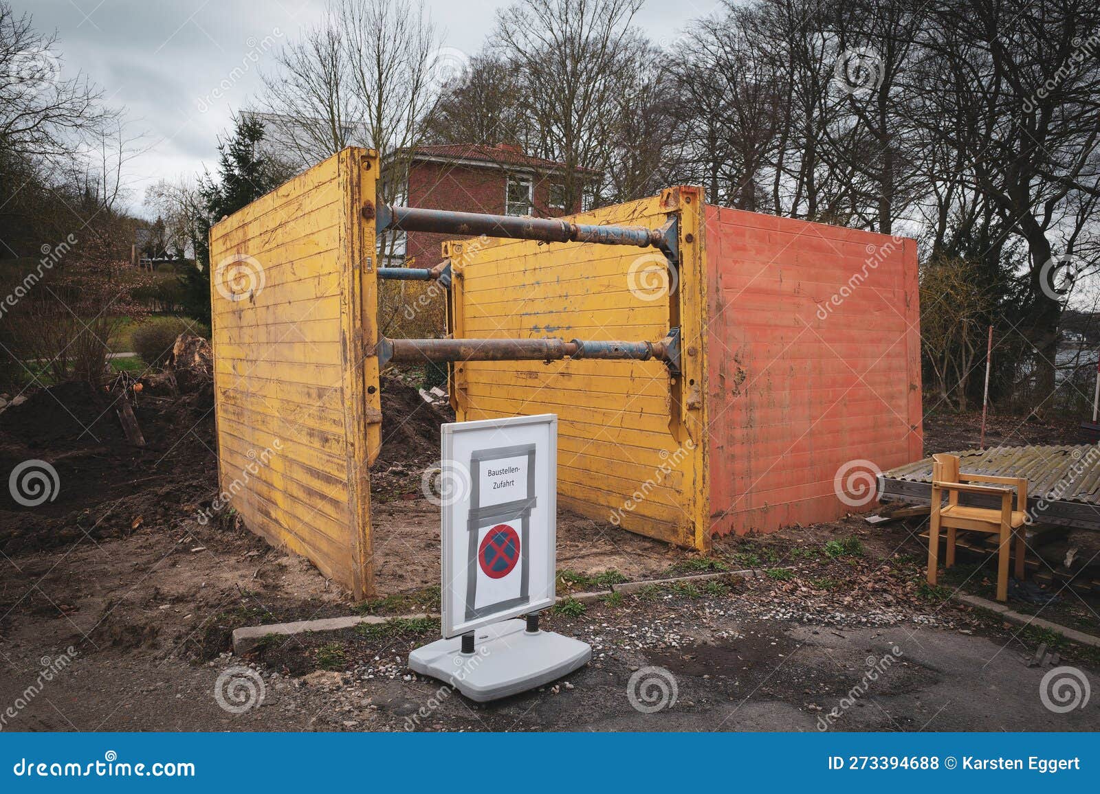 A Shoring System for Securing Pits and Shafts Stock Photo - Image of ...