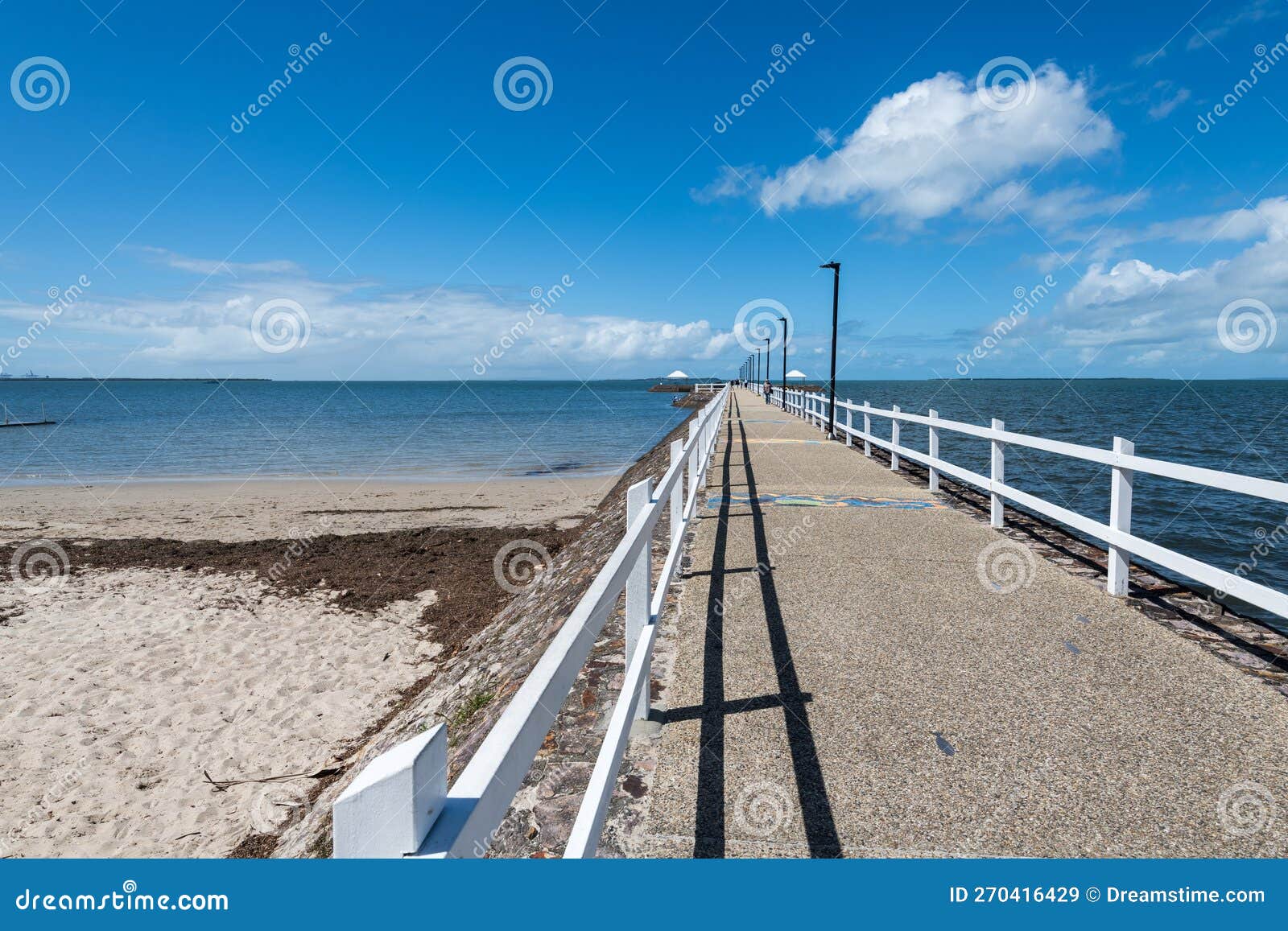 Shorncliffe Pier and Beach on Beautiful Sunny Day Stock Image - Image ...