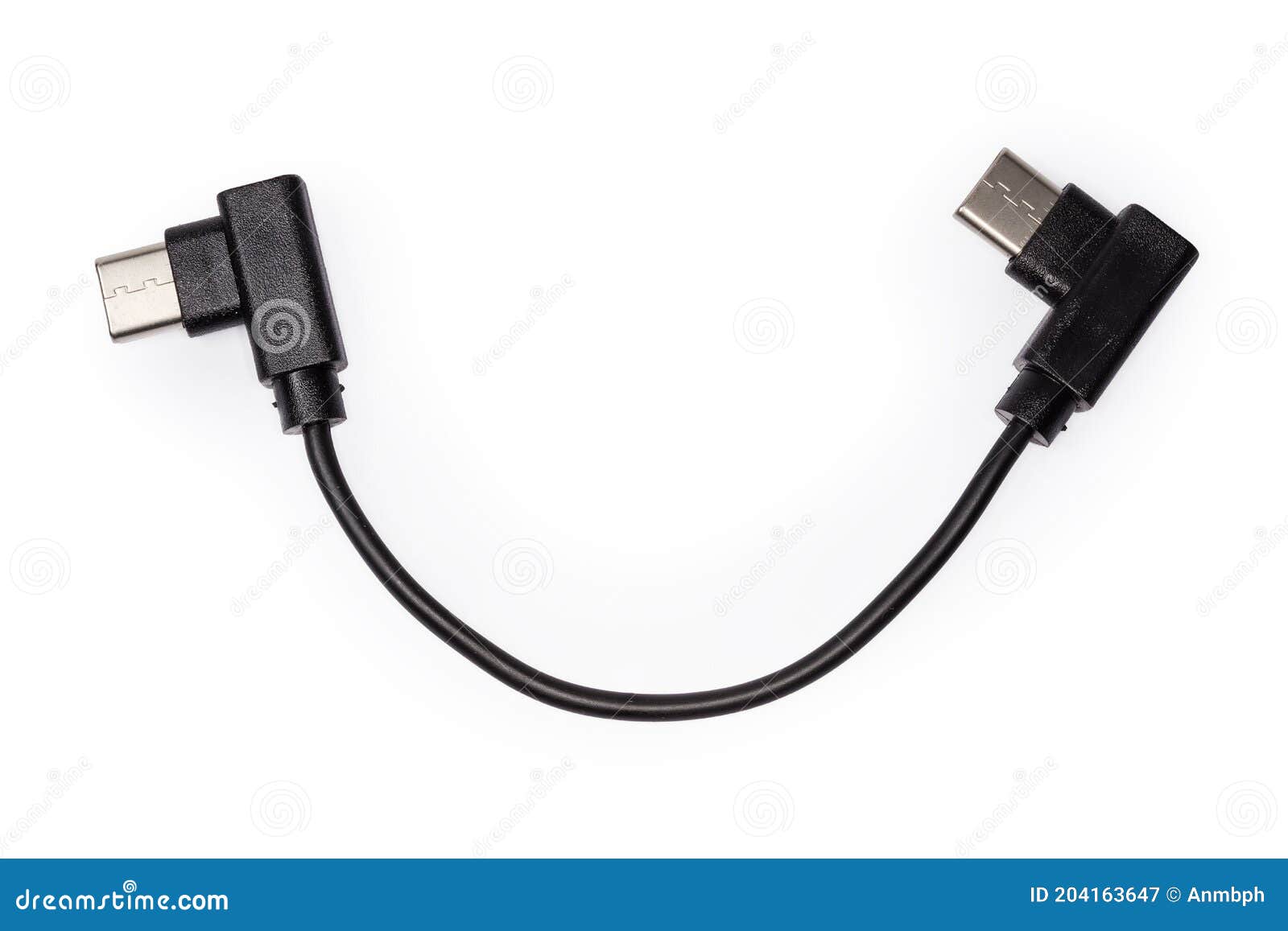 Short Adapter Cable USB Type-C To Type-C Stock Image - Image of serial ...