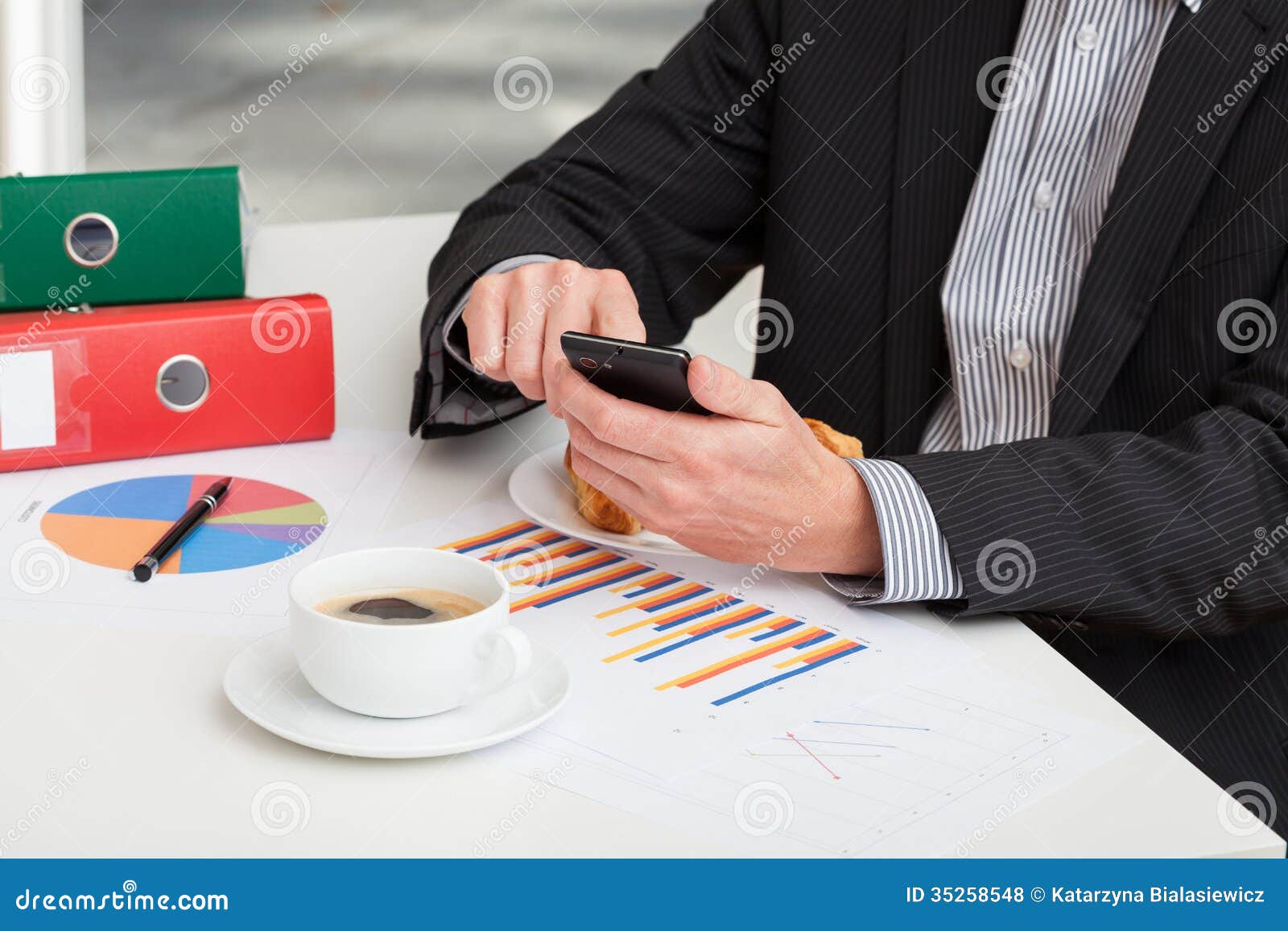 Short Break for Coffee at Work Stock Photo - Image of managers, coffee ...