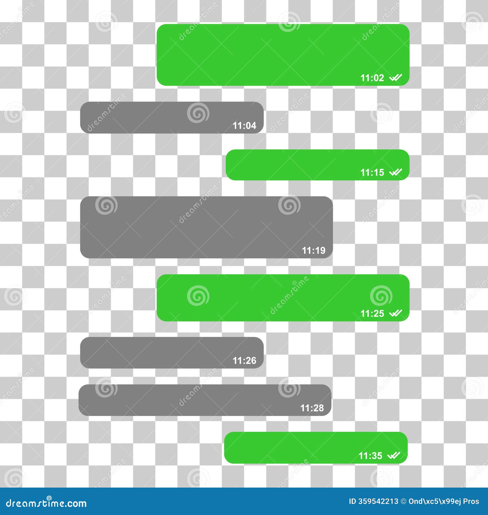 Short Bubble Message, Chat Speech Conversation, Interface Dialog Vector ...