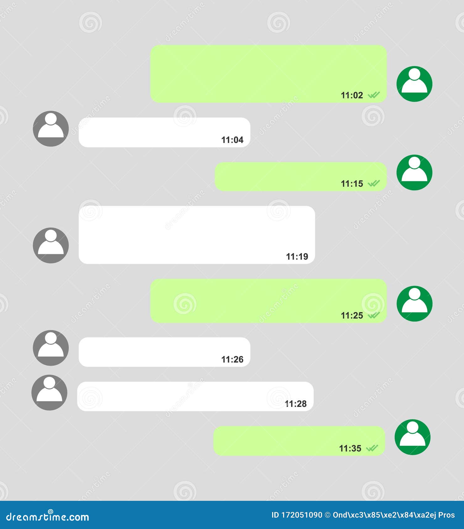 Short Bubble Message, Social Screen Empty Chat Window Dialog on Dark ...