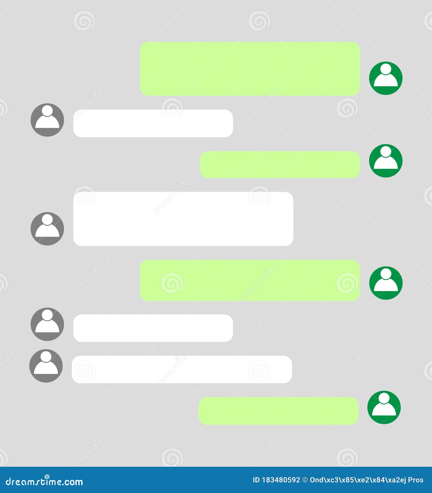 Short Bubble Message, Social Screen Empty Chat Window Dialog on Dark ...