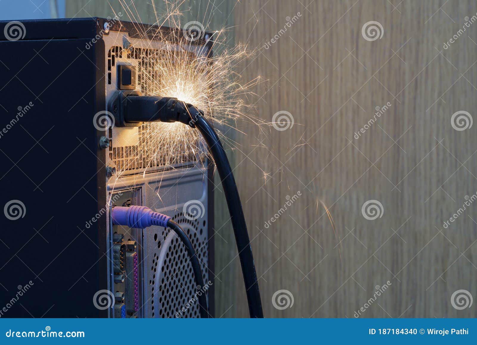 Short Circuit Causing Sparking Caused by Substandard Electrical ...