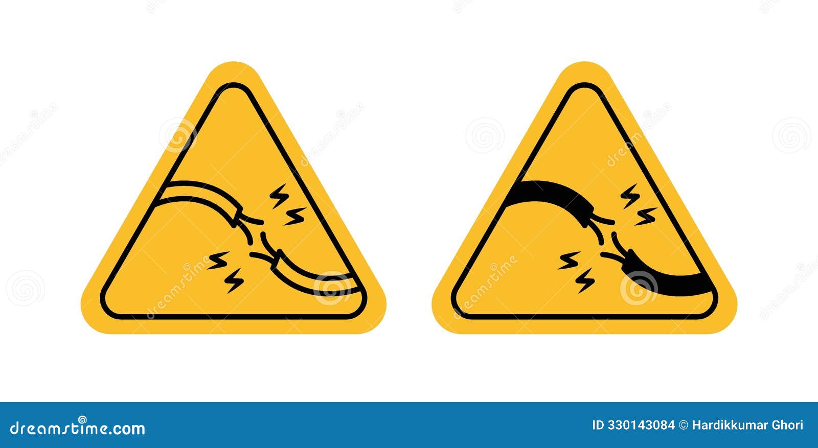 Short Circuit Thin Line Icon Set Stock Vector - Illustration of flash ...