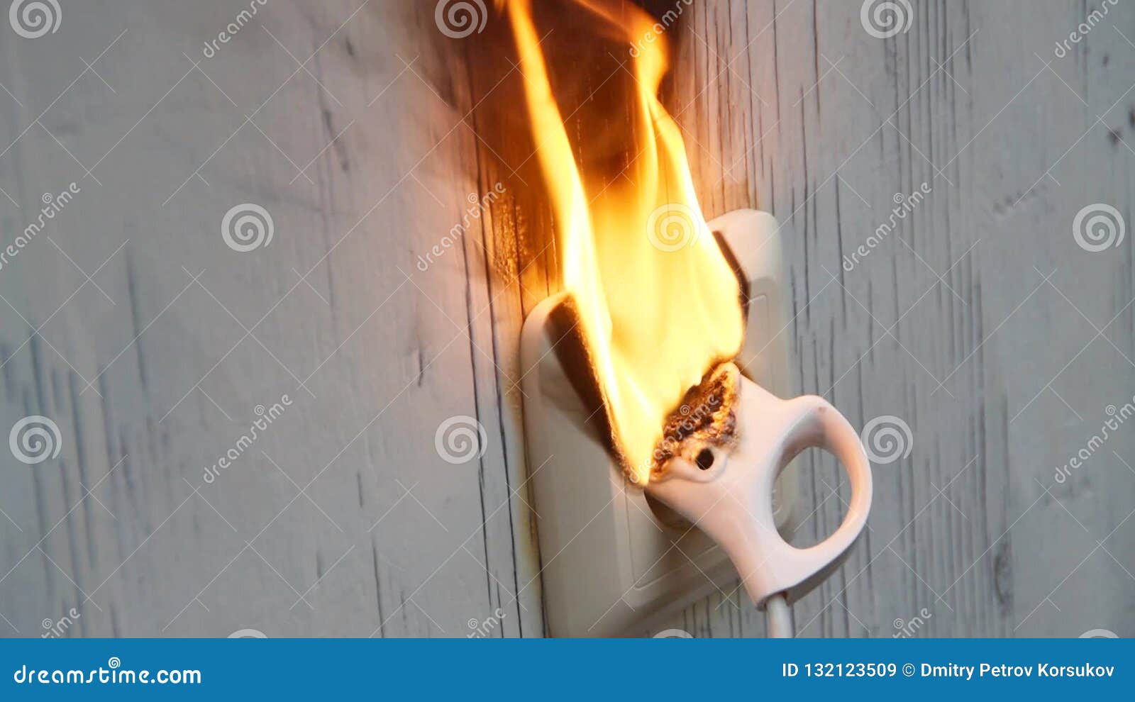 Short Circuit Wall Socket, Smoke, Fire Occurred Stock Video - Video of ...