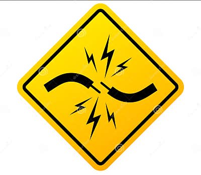 Short Circuit Warning Vector Sign Stock Vector - Illustration of ...
