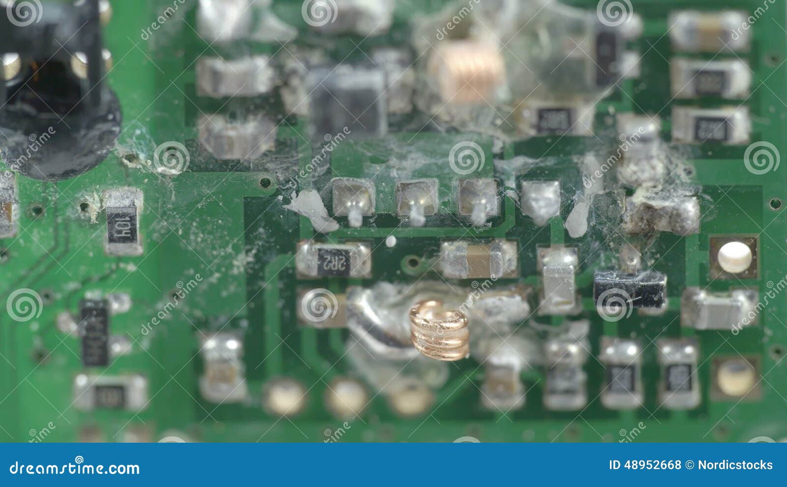 SHort Circuits of the Micro Chip of the Battery Stock Footage - Video ...