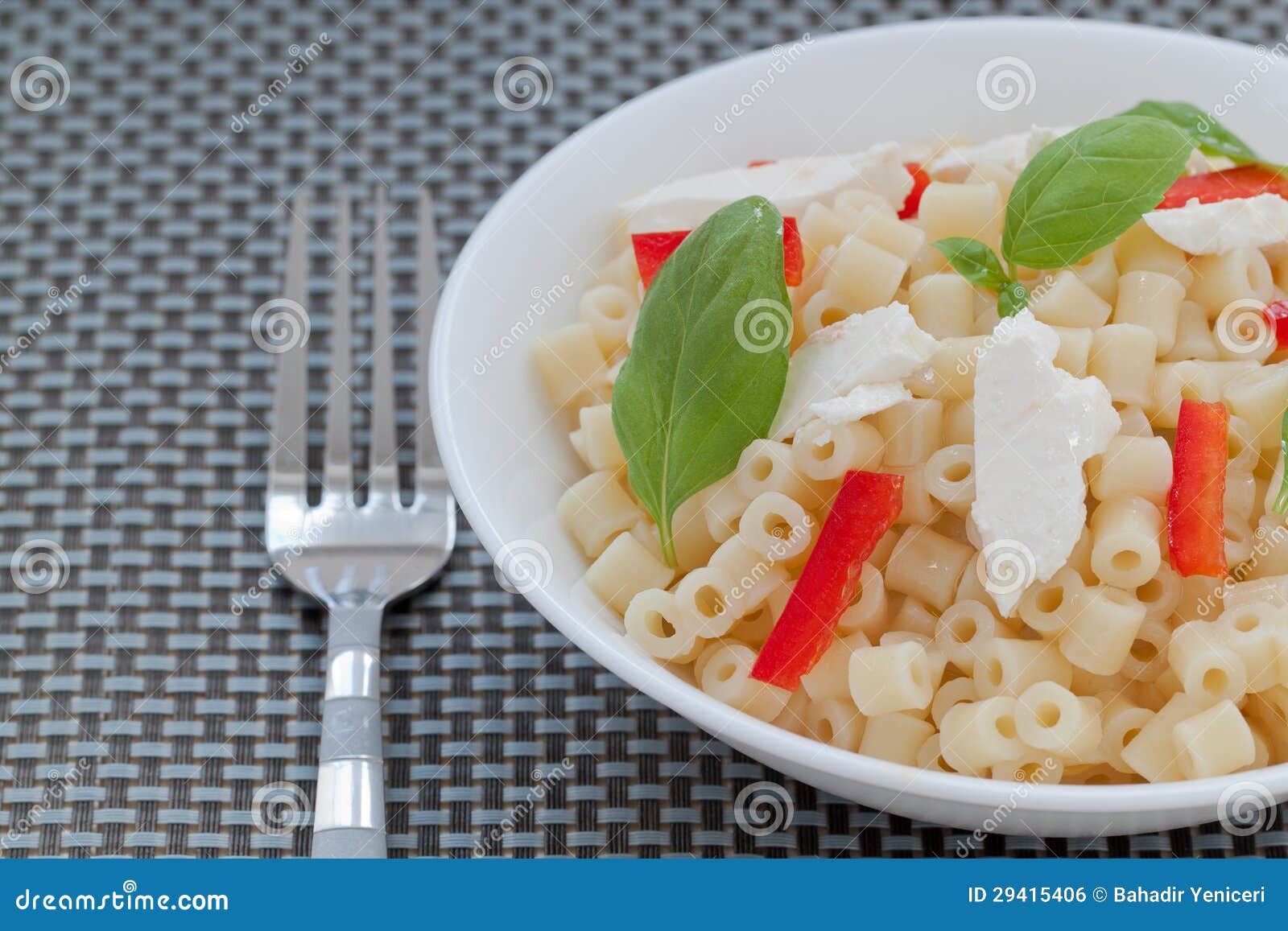 Short Cut Pasta stock photo. Image of basil, food, pepper - 29415406