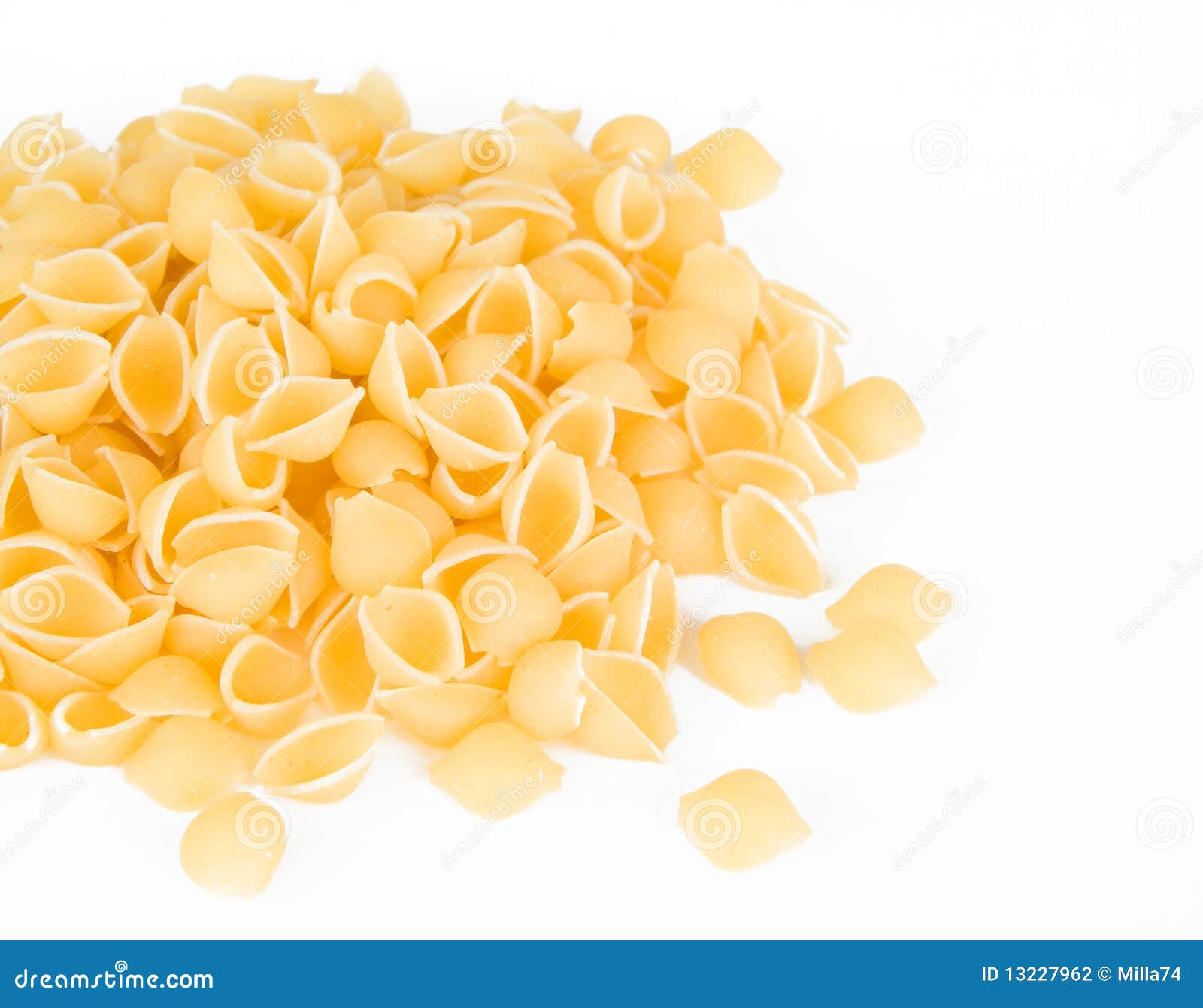 Short-cut Pasta Isolated on White. Stock Photo - Image of dressed ...