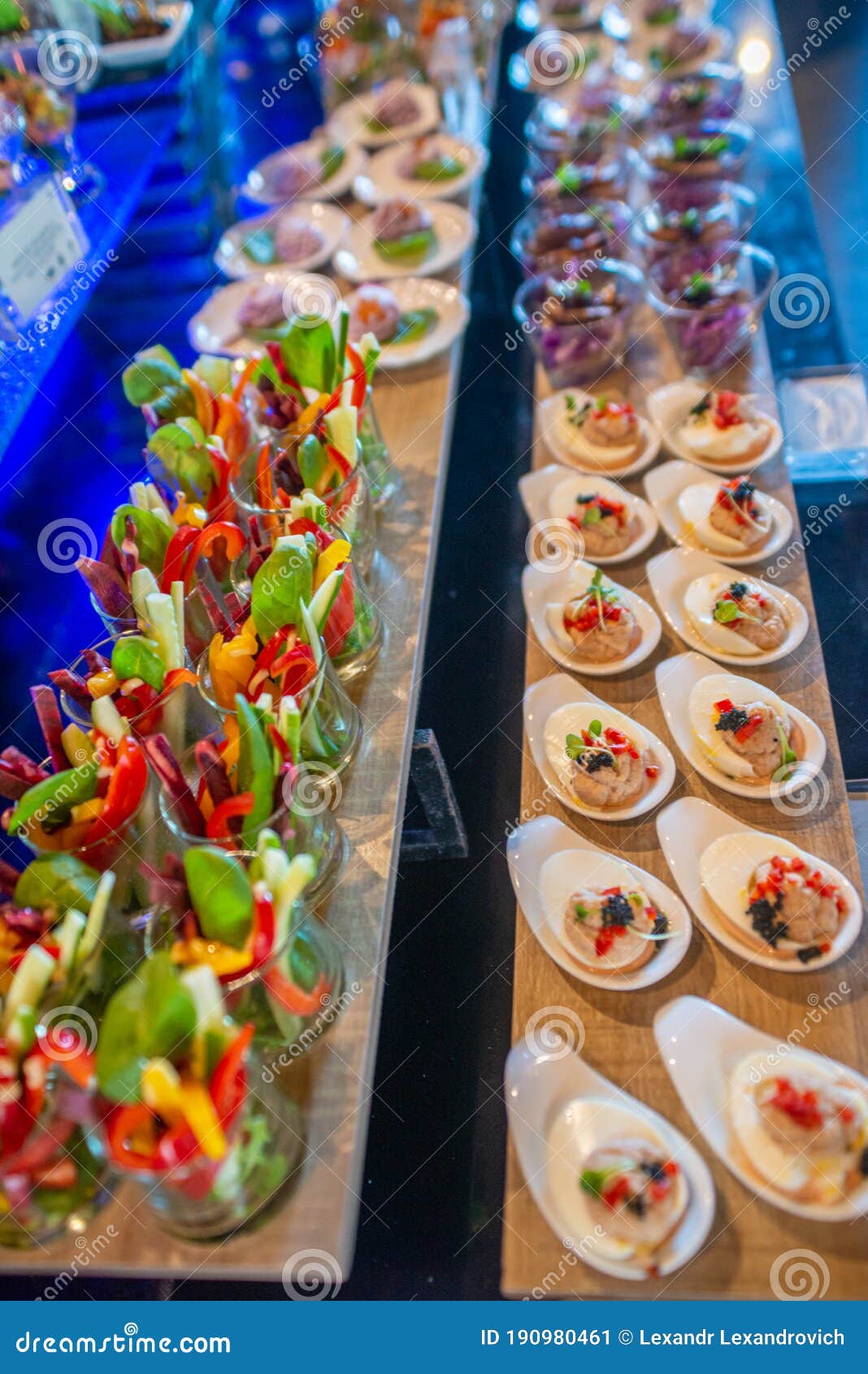 Short Eats Assortiment on the Table at the Buffet Stock Image - Image ...