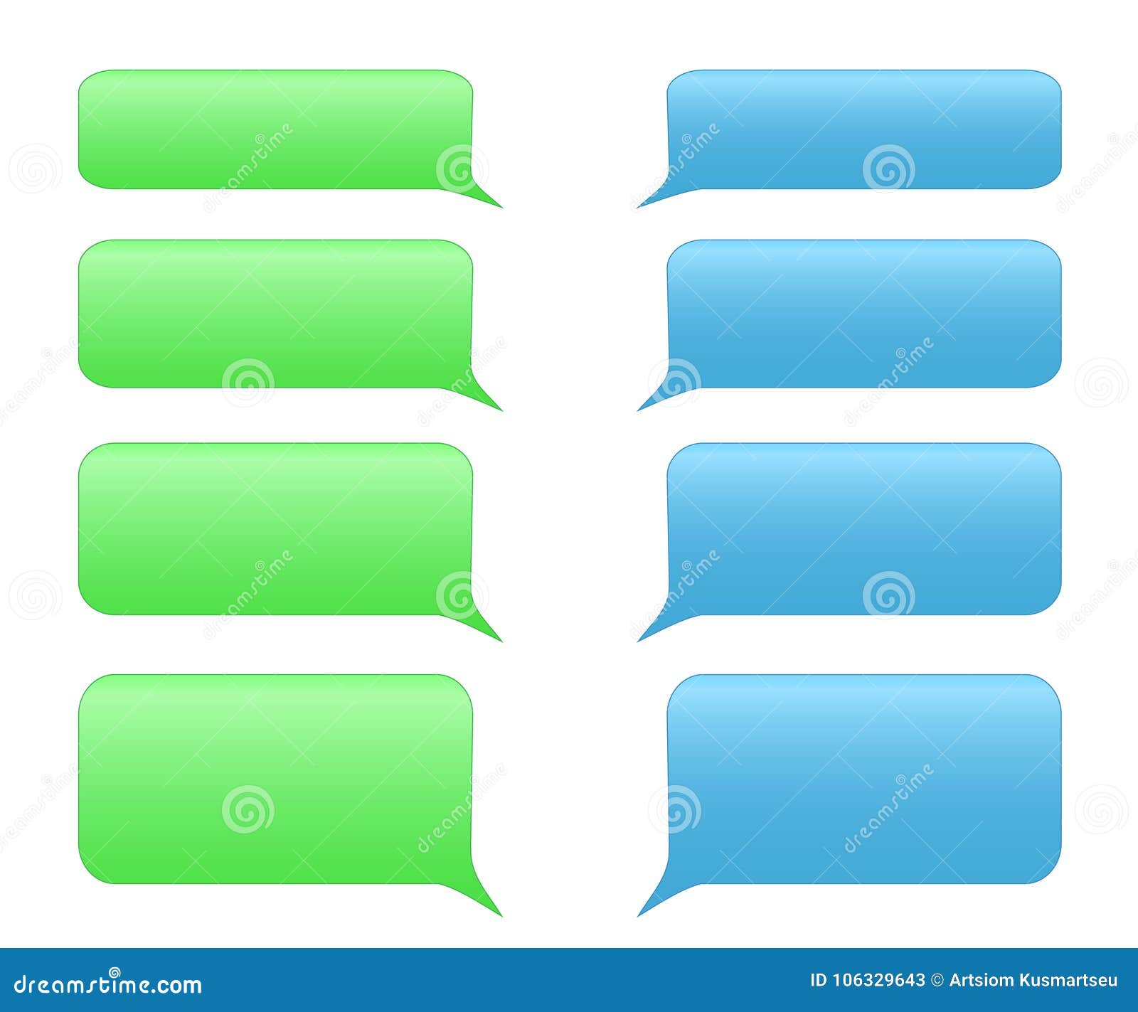 Short Message Service Bubbles. Stock Vector - Illustration of phone ...