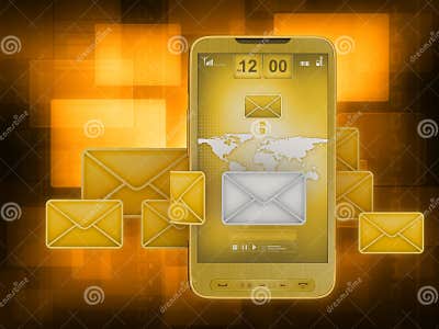 Short Message Service (SMS) Stock Illustration - Illustration of ...