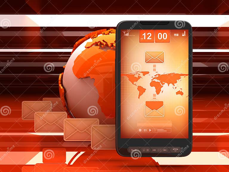 Short Message Service (SMS) - Concept Illustration Stock Illustration ...