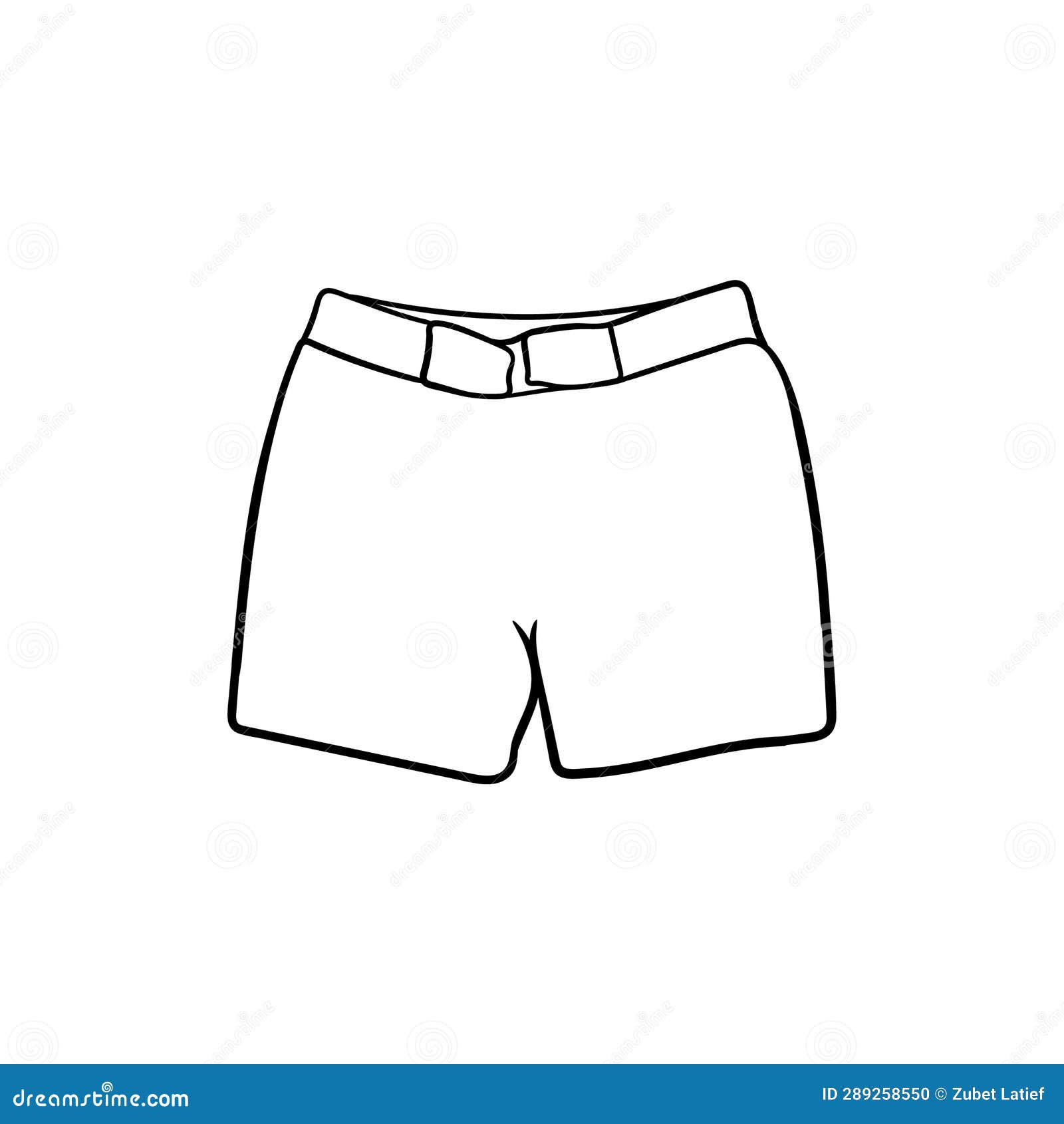 Short Pants Swimsuit Line Simple Design Stock Vector - Illustration of ...