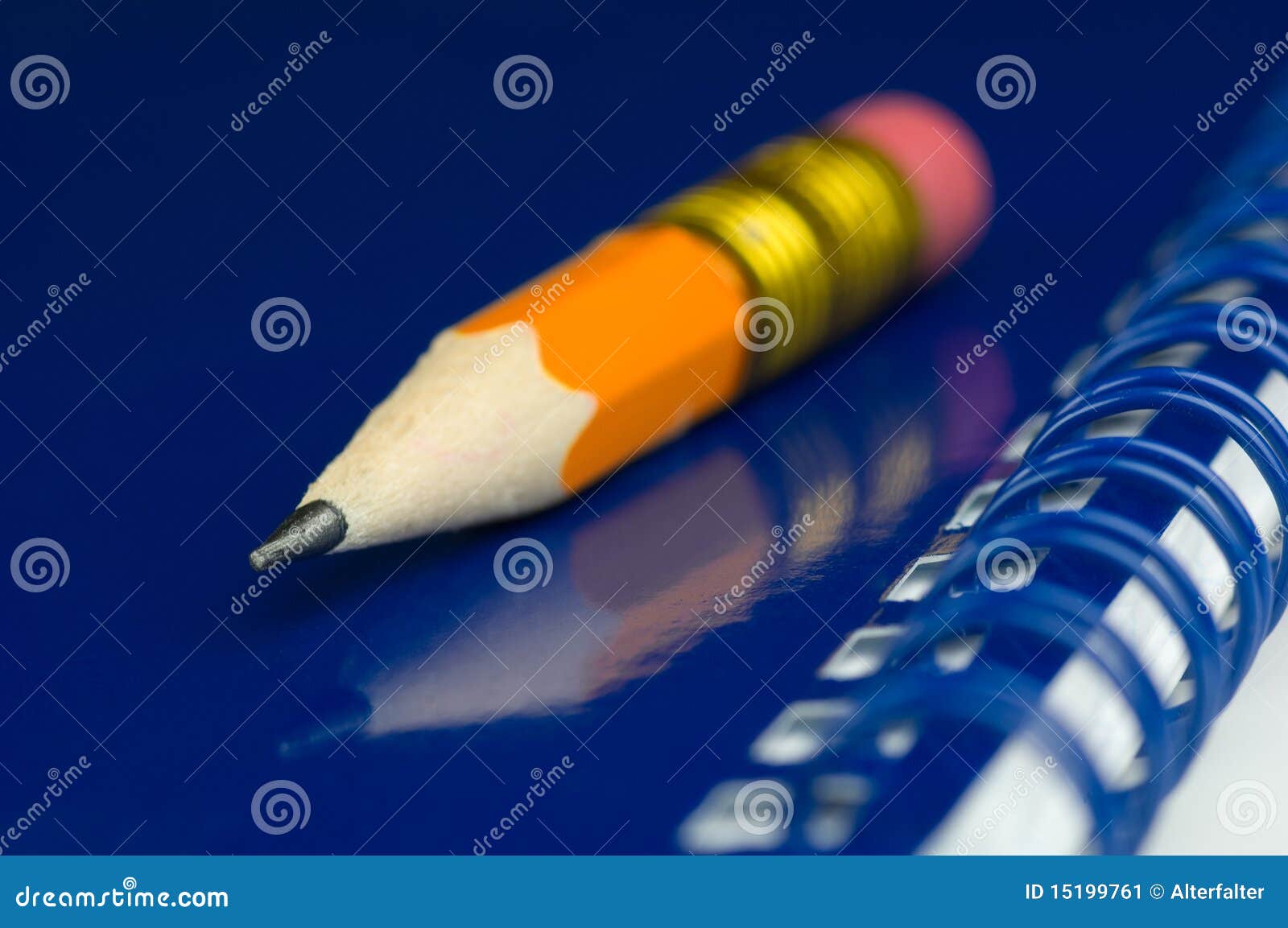 Short pencil stock image. Image of orange, stripped, minimum - 15199761