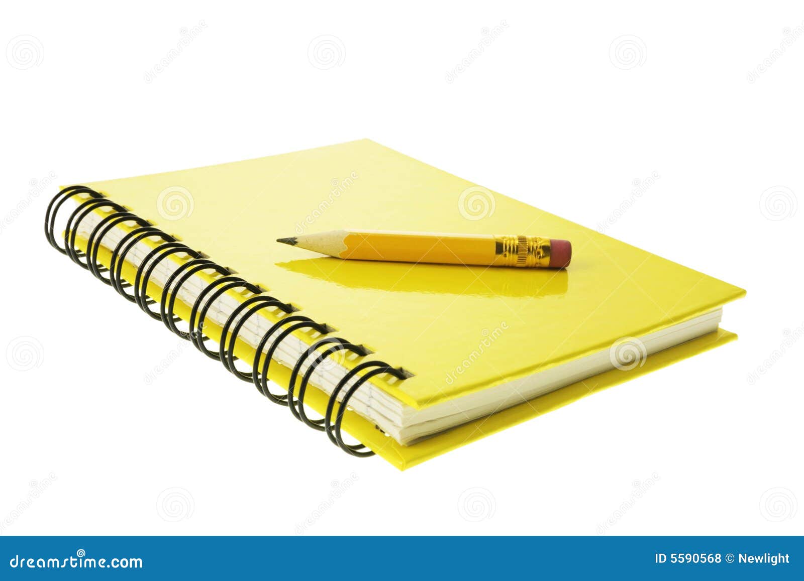 Short Pencil on Note Book stock photo. Image of white - 5590568