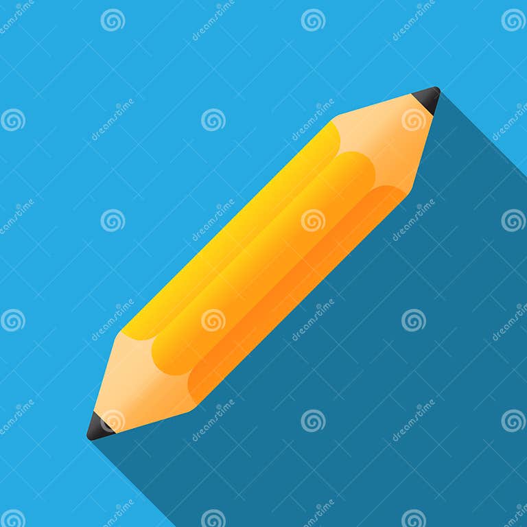 Short Pencil Sharpened on Both Side. Stock Vector - Illustration of ...