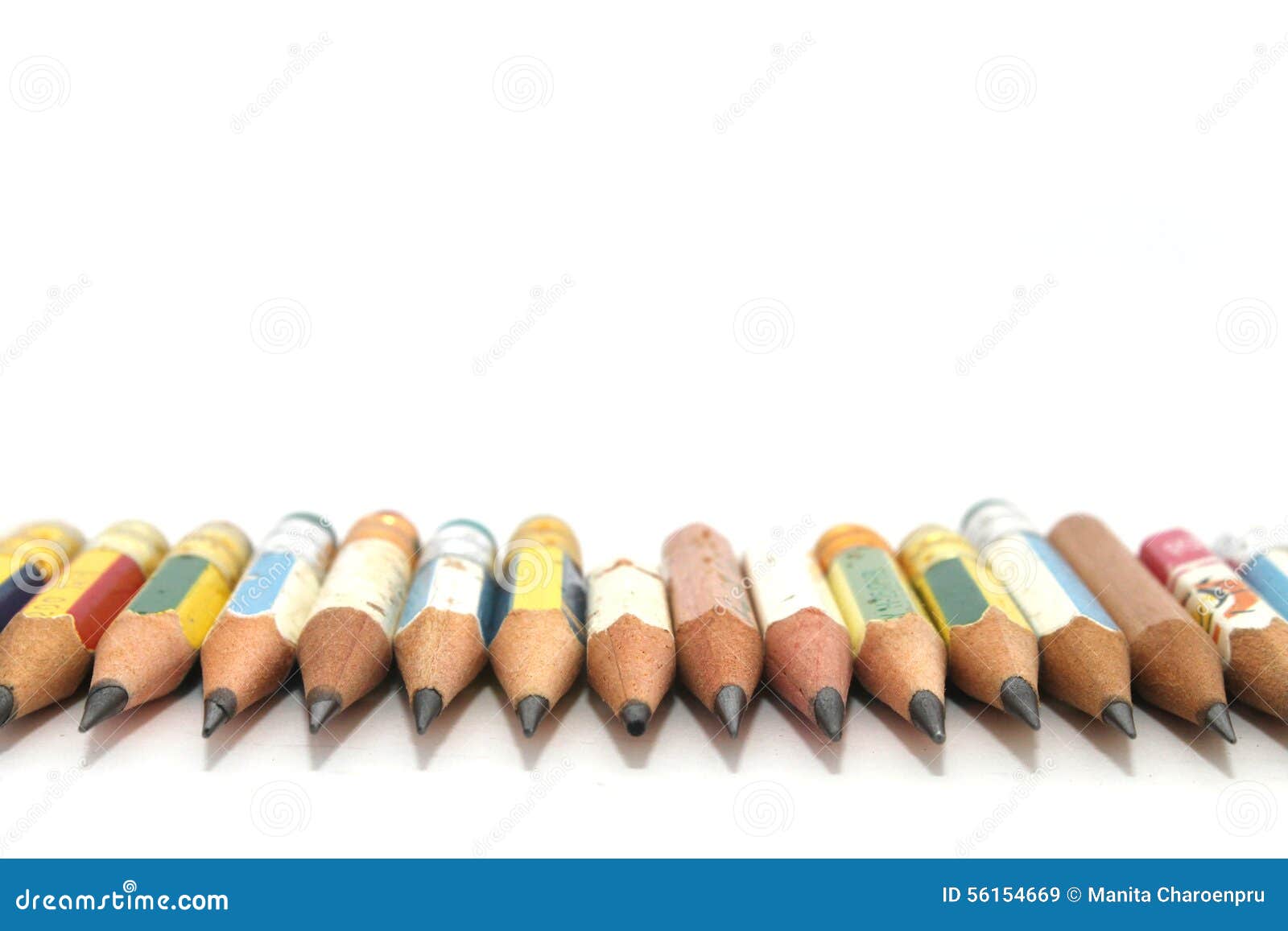 Short pencils stock image. Image of hand, student, drawing - 56154669