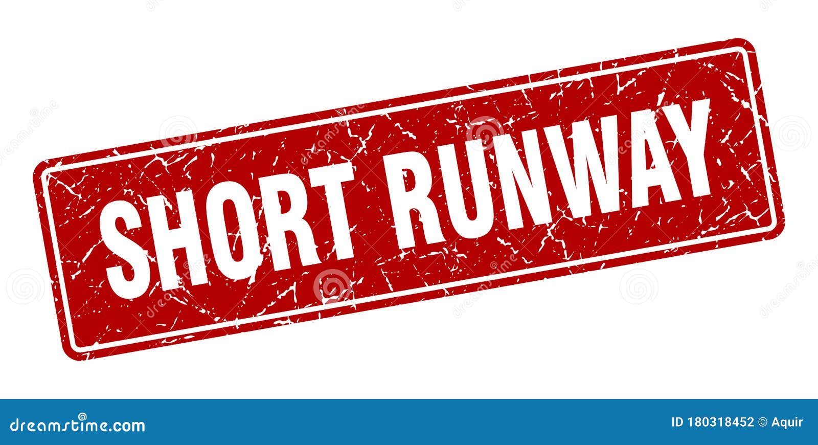 Short Runway Sign. Short Runway Grunge Stamp Stock Vector ...