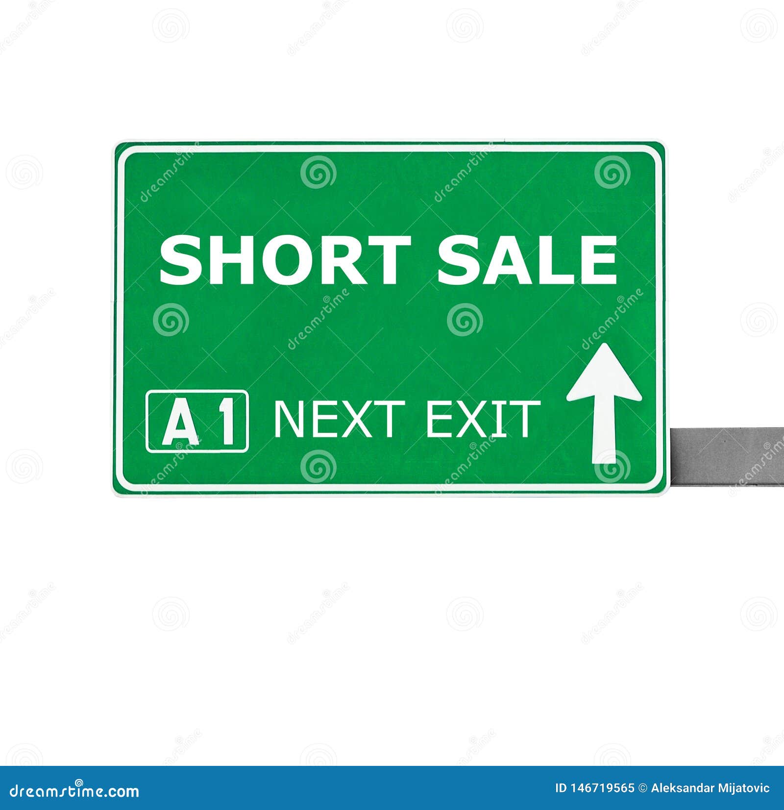 SHORT SALE Road Sign Isolated on White Stock Image - Image of ...