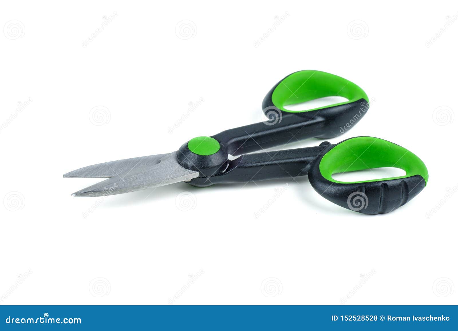 Short Scissors Isolated on White Stock Photo - Image of equipment ...