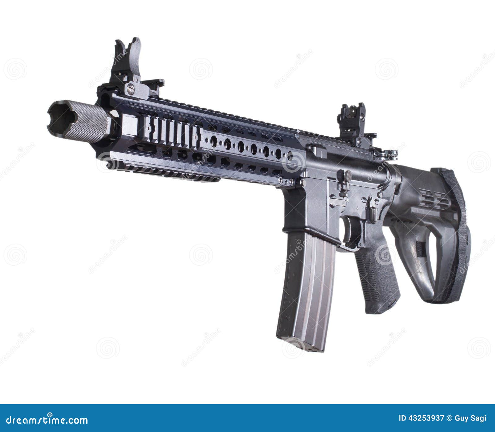 Short semi automatic stock image. Image of grey, sights - 43253937