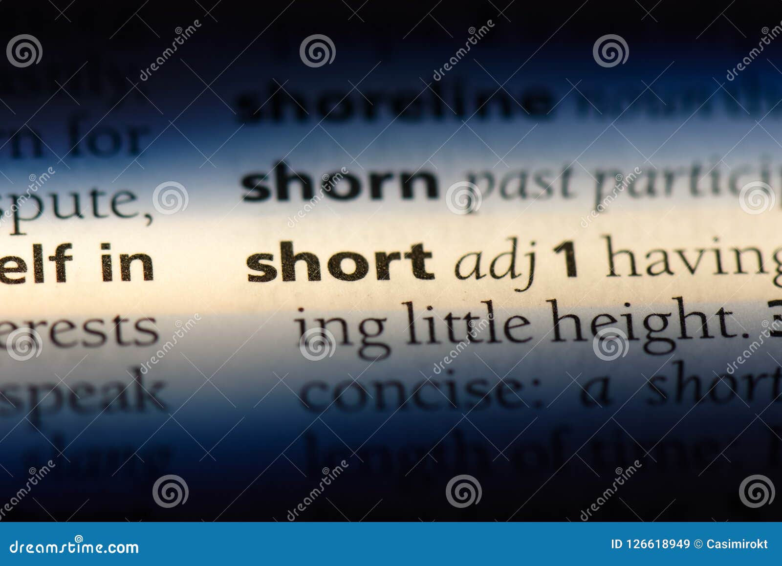 Short stock image. Image of idea, printed, word, english - 126618949