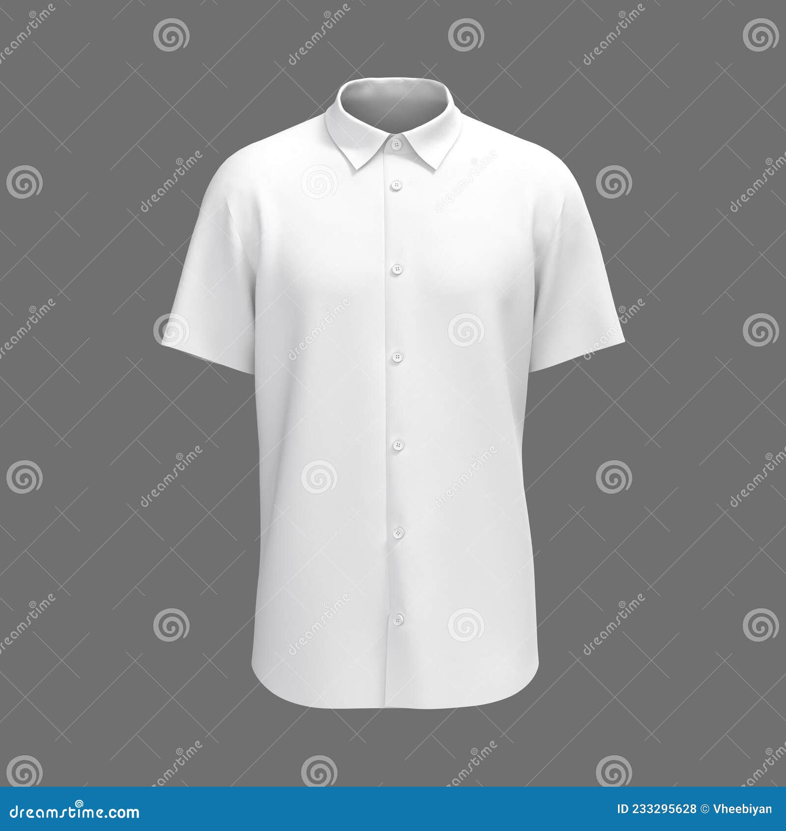 Short-sleeve Collared Shirt Outfit for the Office Stock Illustration ...