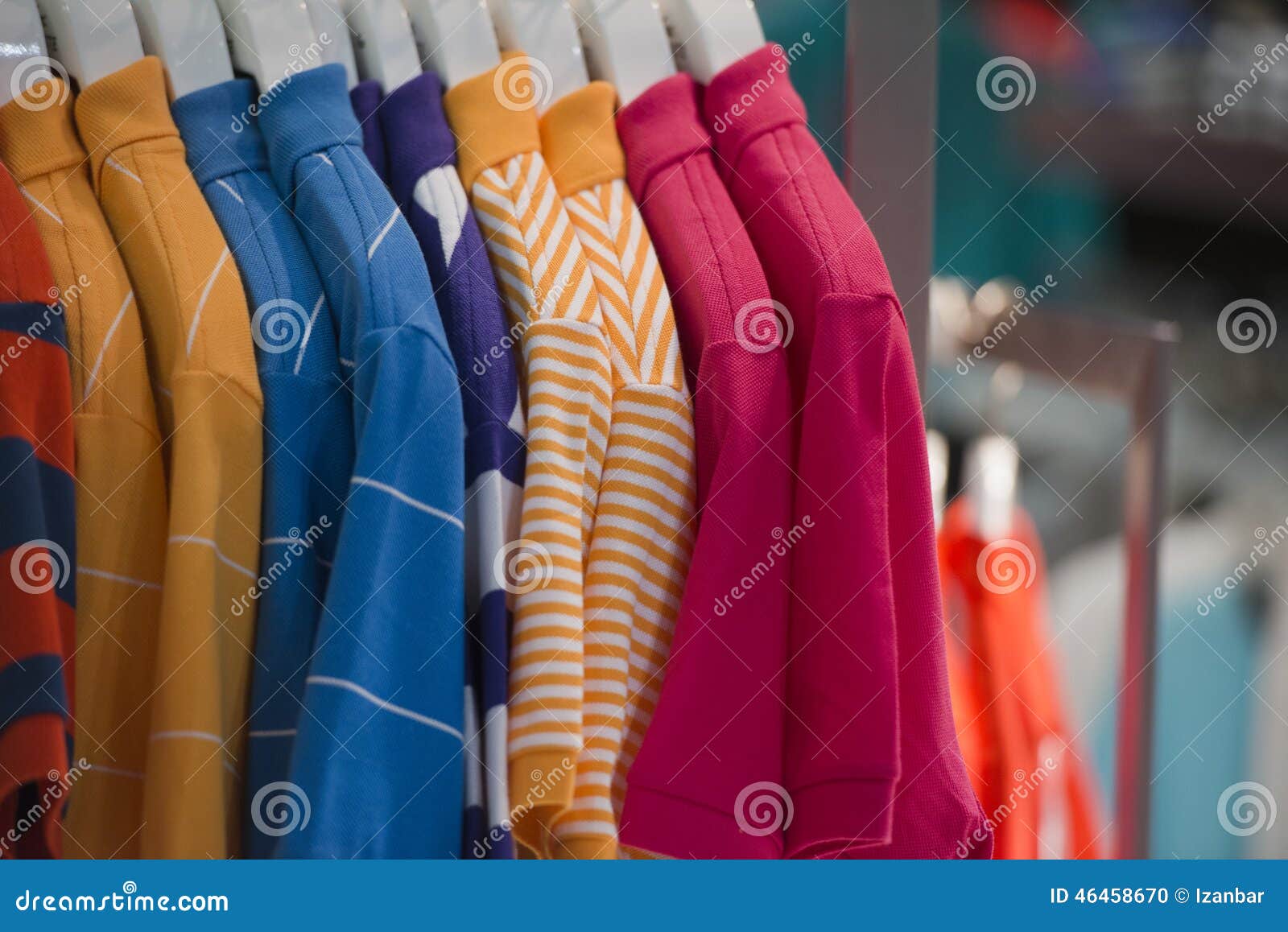 Short Sleeves Polo Shirt on Display Stand Stock Photo - Image of casual ...