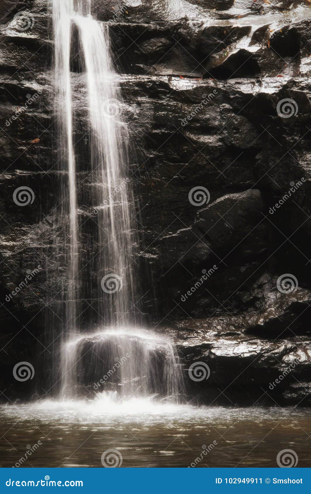 Short Soft Waterfall Splash Stock Image - Image of milky, speed: 102949911